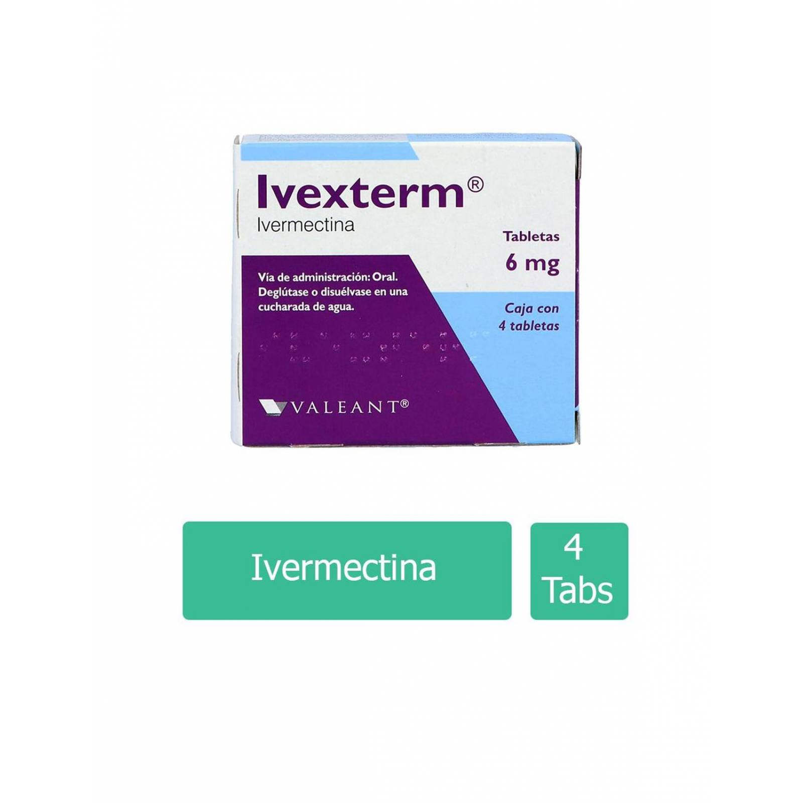 Ivexterm 6 mg Caja Con 4 Tabletas - RX