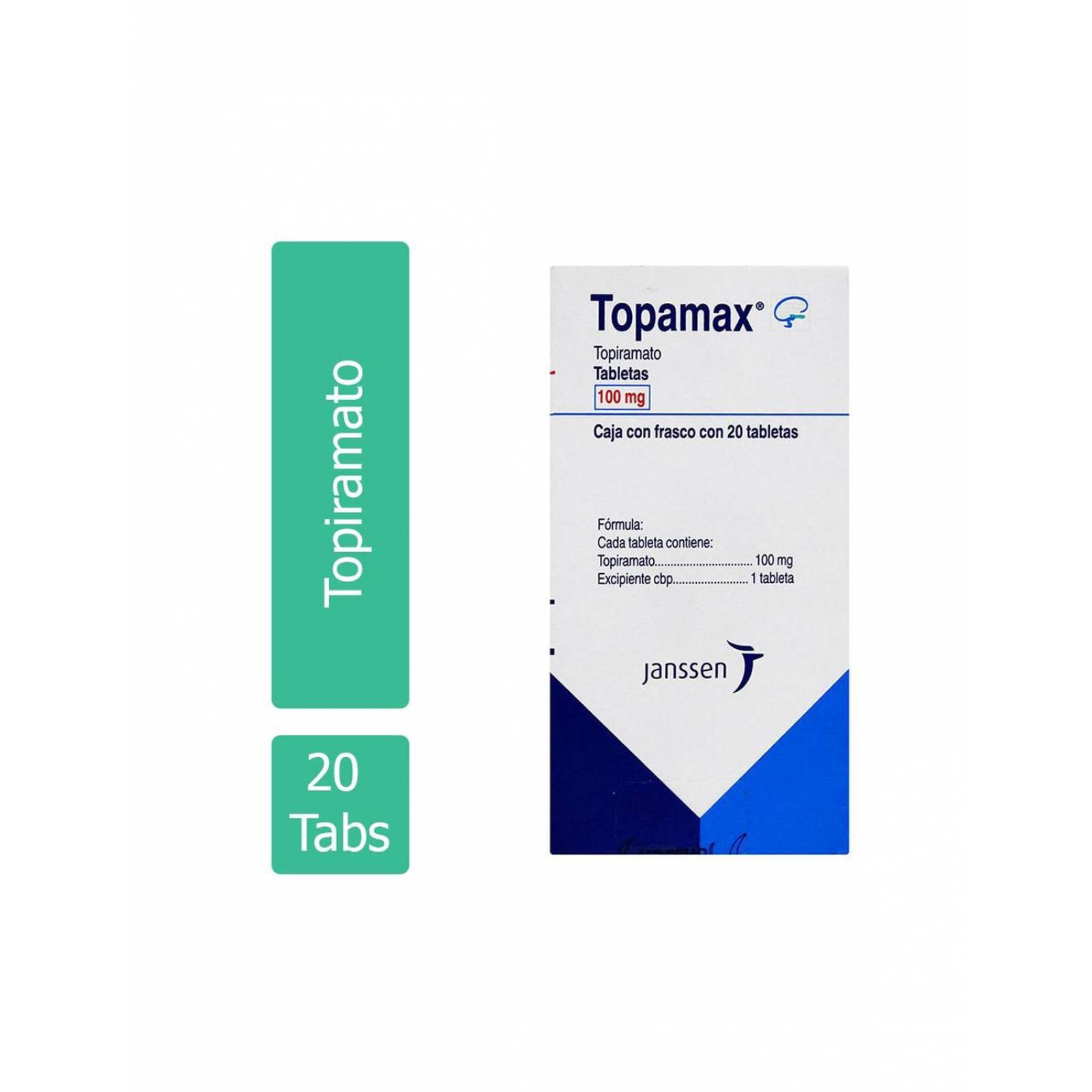Topamax 100 mg Caja Con Frasco Con 20 Tabletas