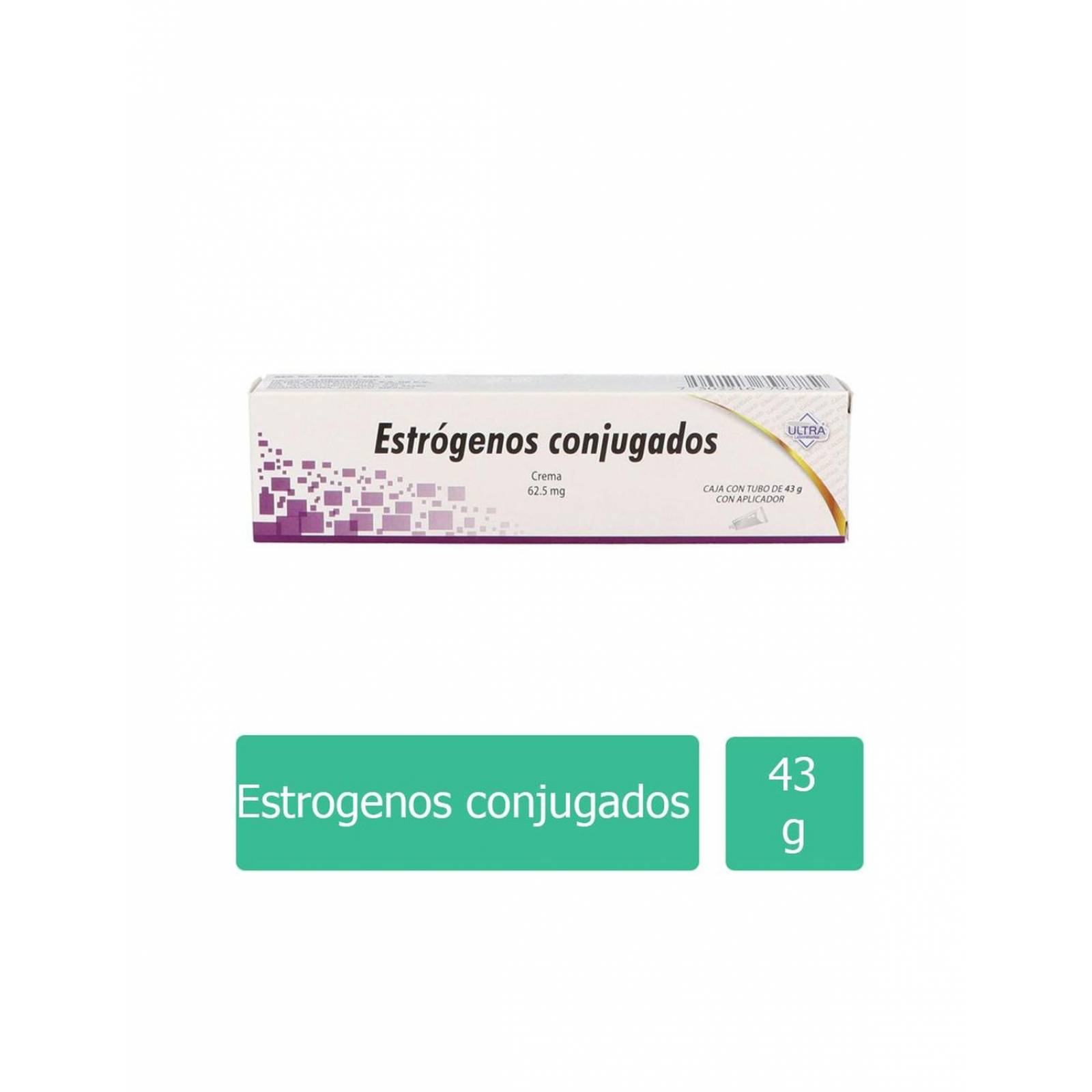 Estrogenos Conjugados 62.5 mg Crema Vaginal Caja Con Tubo Con 43 g