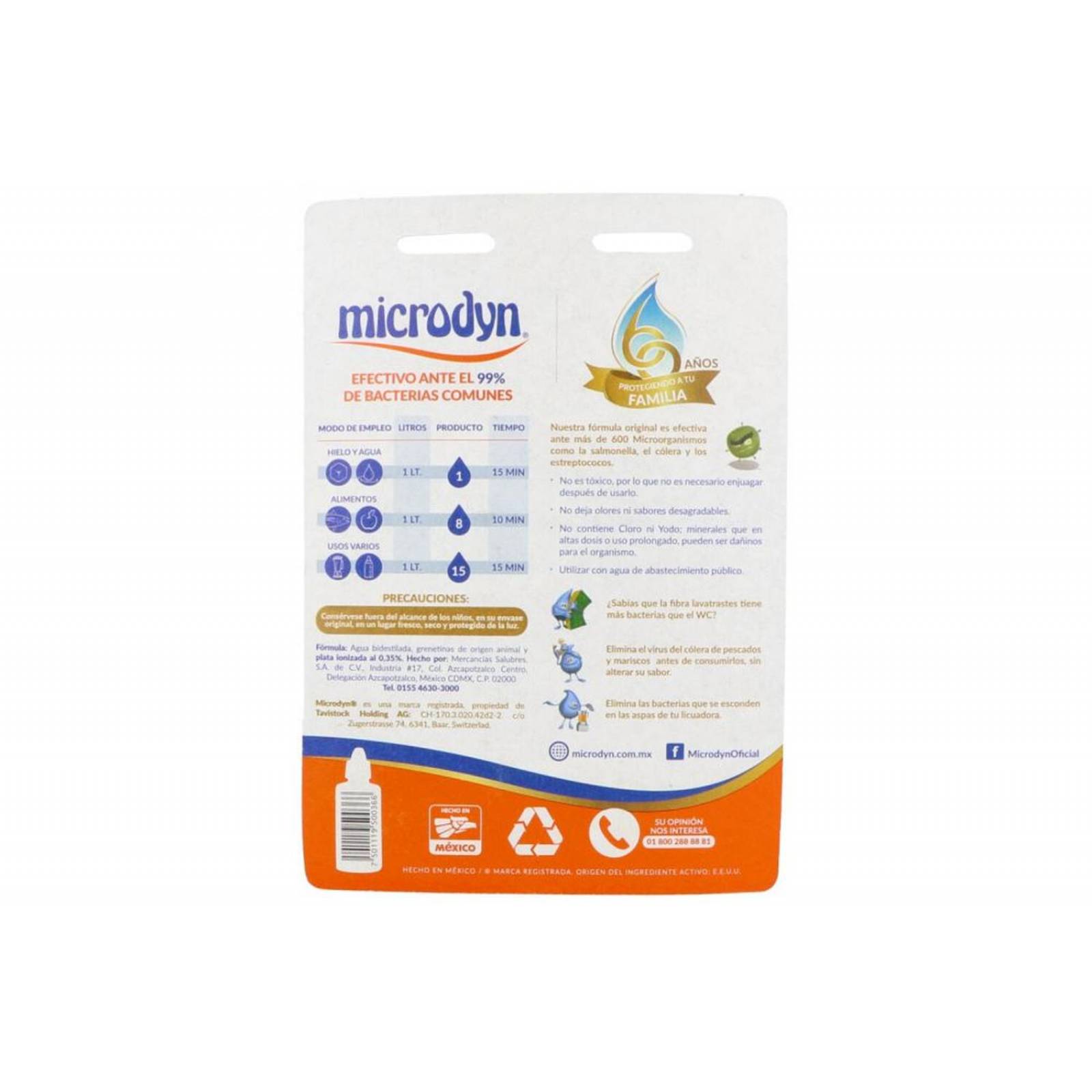 Microdyn Empaque Con Frasco Gotero Con 15mL