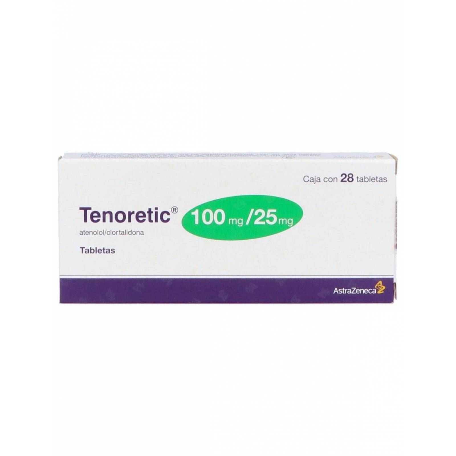Tenoretic 100 mg / 25 mg Caja Con 28 Tabletas
