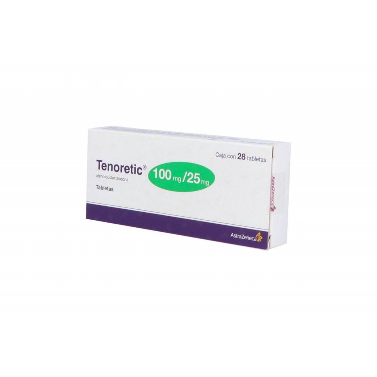 Tenoretic 100 mg / 25 mg Caja Con 28 Tabletas