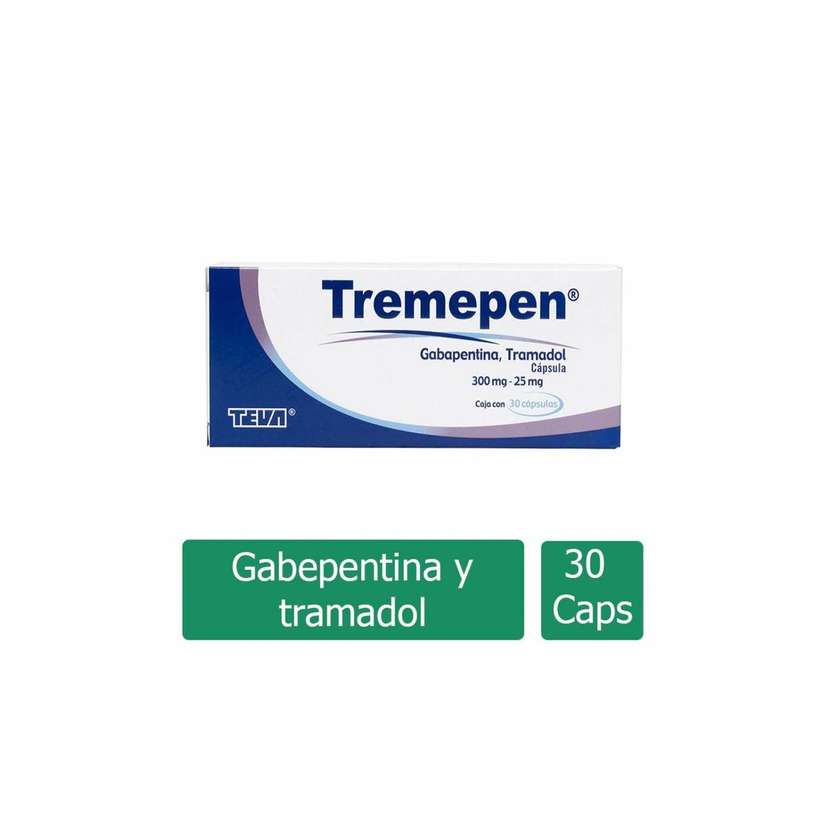Tremepen 300 mg/25 mg Caja Con 30 Cápsulas