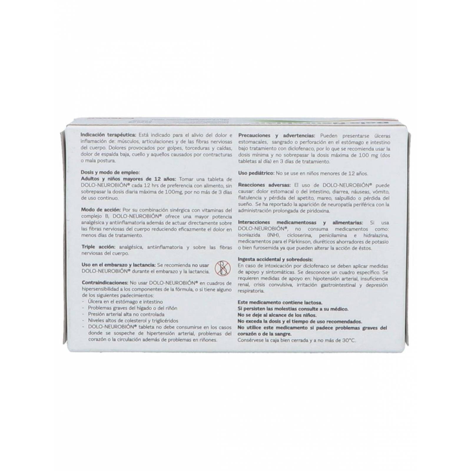 Dolo Nuerobión 50 mg Caja Con 20 Tabletas