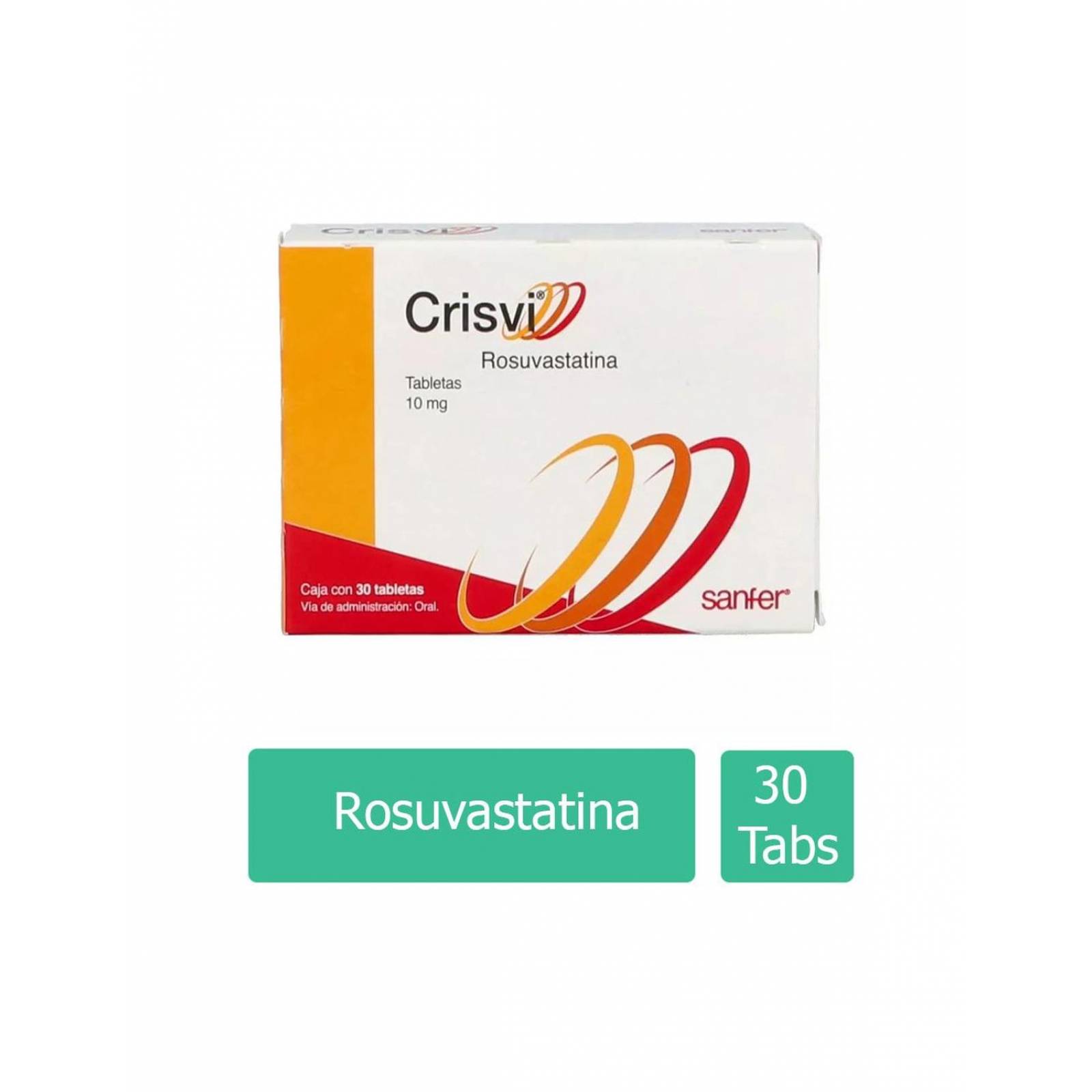 Crisvi 10 mg Caja 30 Tabletas
