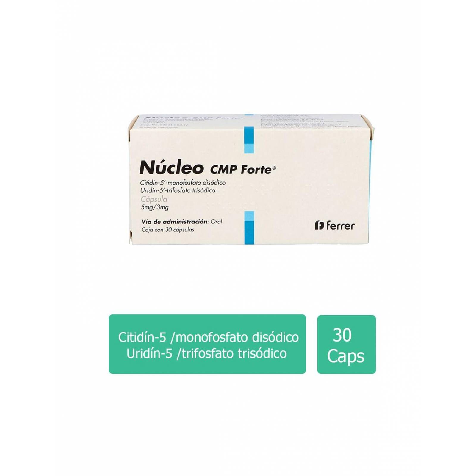 Nucleo C.M.P Forte 5 mg / 3 mg Caja Con 30 Cápsulas