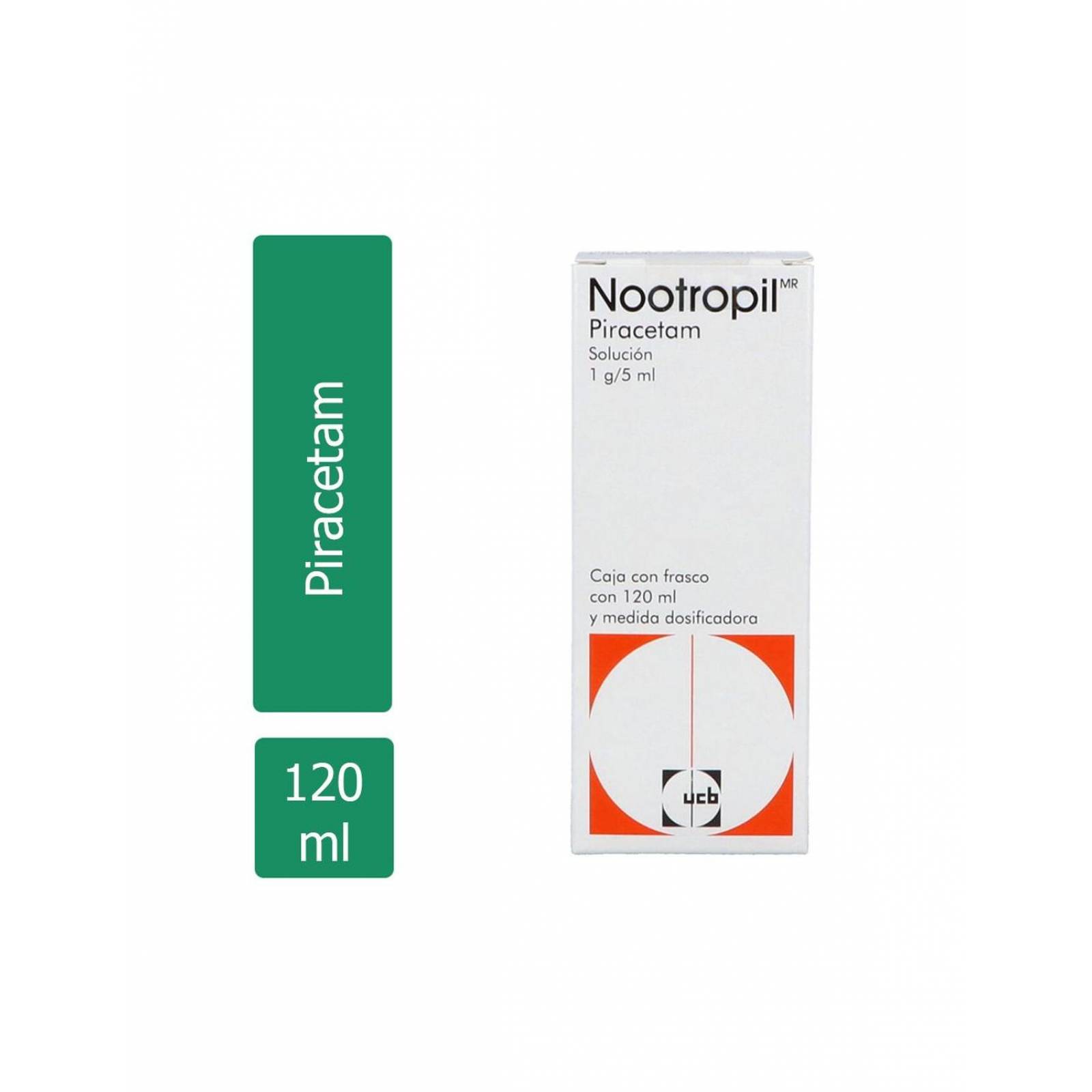 Nootropil 1 g/5 mL Solución Caja Con Frasco Con 120 mL