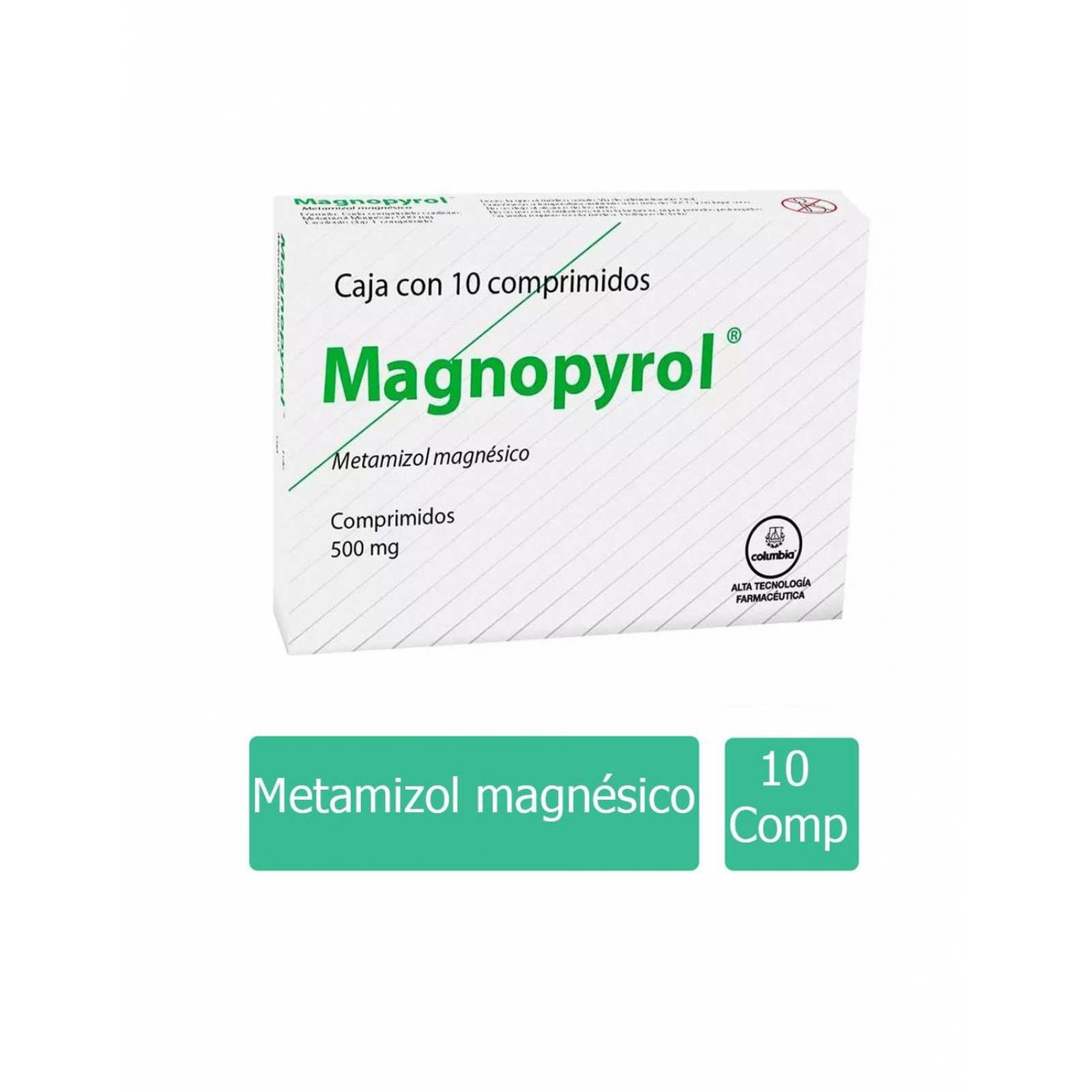 Magnopyrol 500 mg Caja Con 10 Comprimidos.