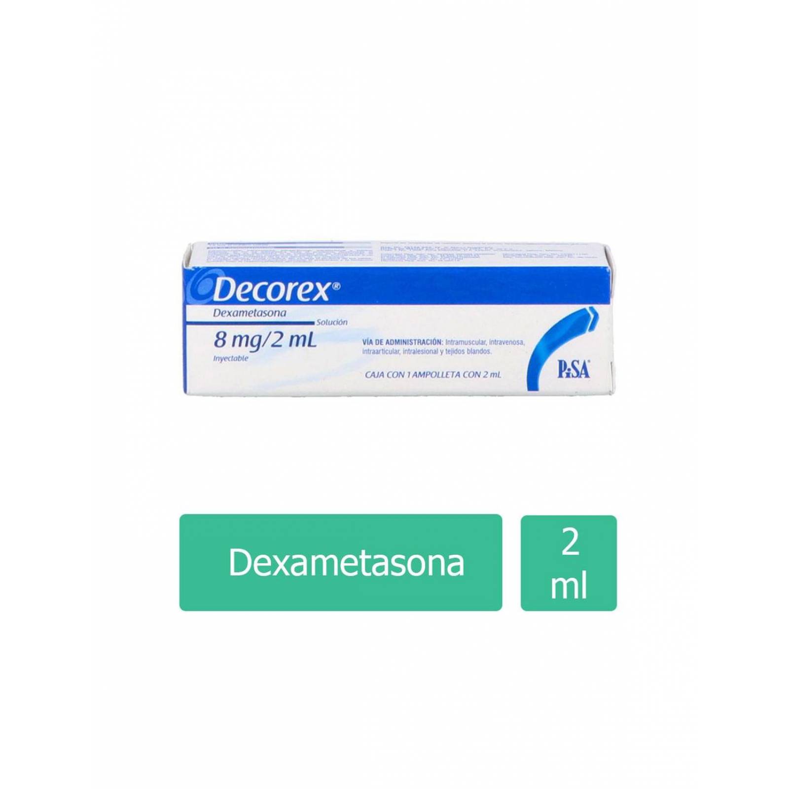 Decorex Solución Inyectable 8 mg/2 mL Caja con 1 Ampolleta