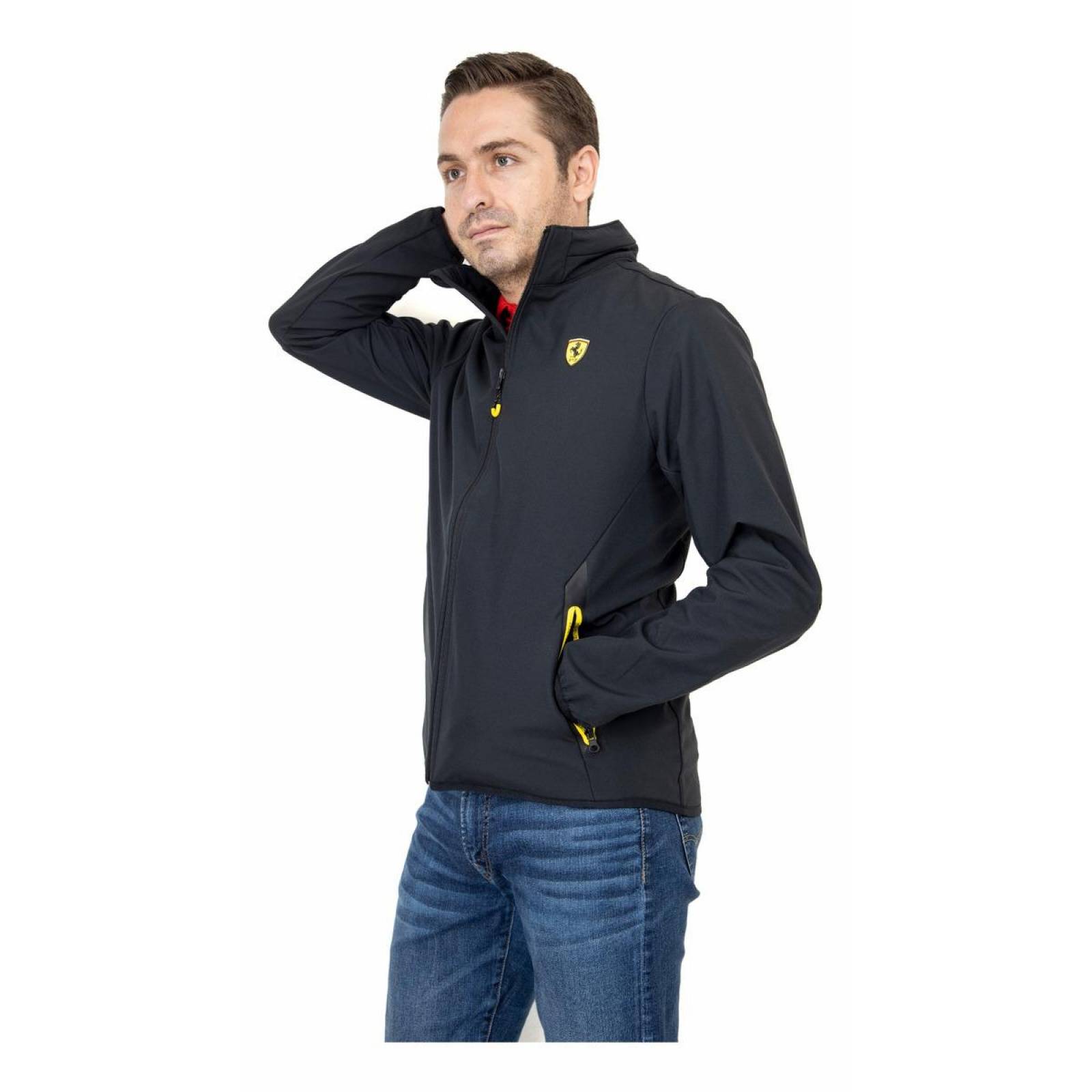 Chamarra Scuderia Ferrari Caballero Negra F1 2020