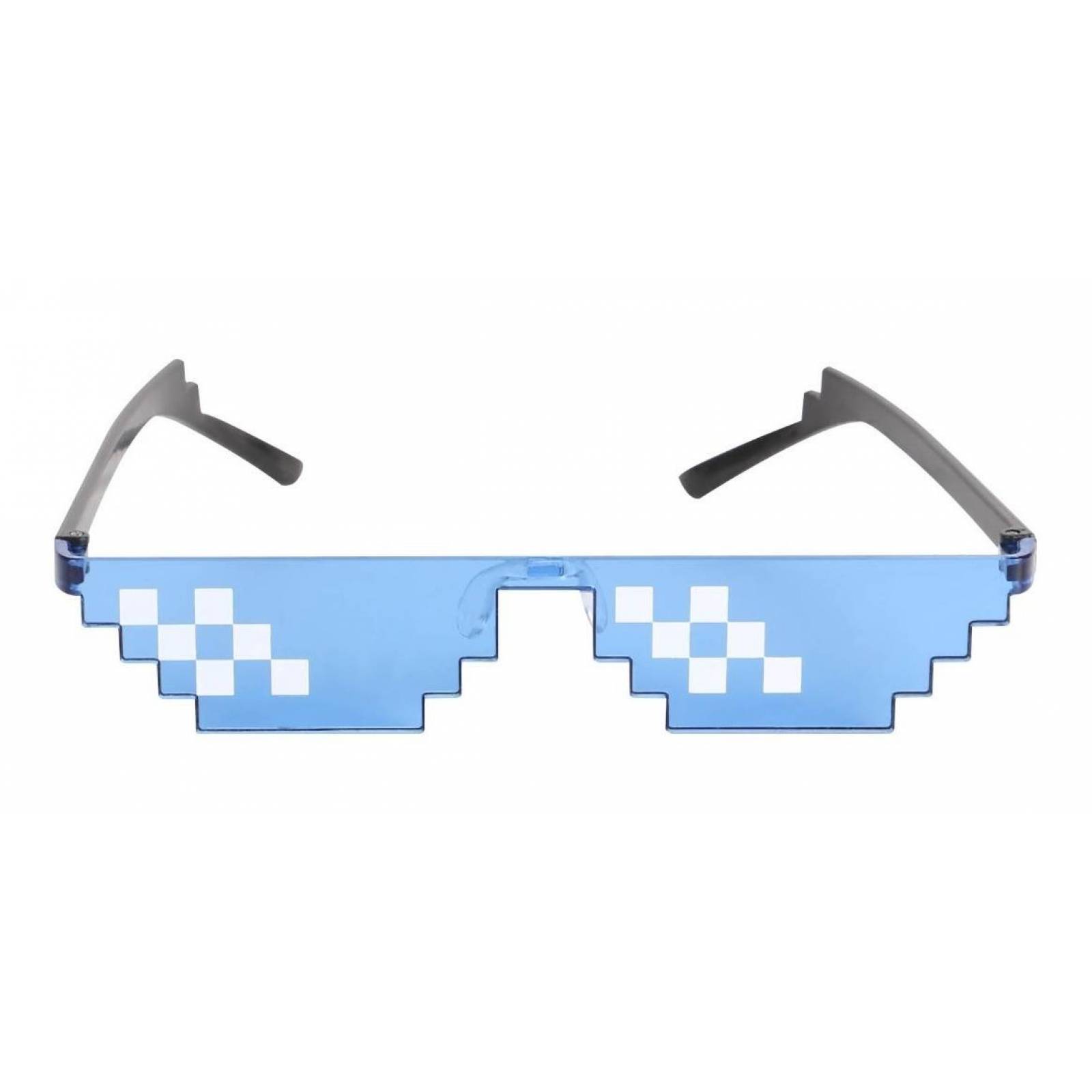 Thug Life Lentes Gafas Pixel Mosaico Meme Divertidas A-070 Azul