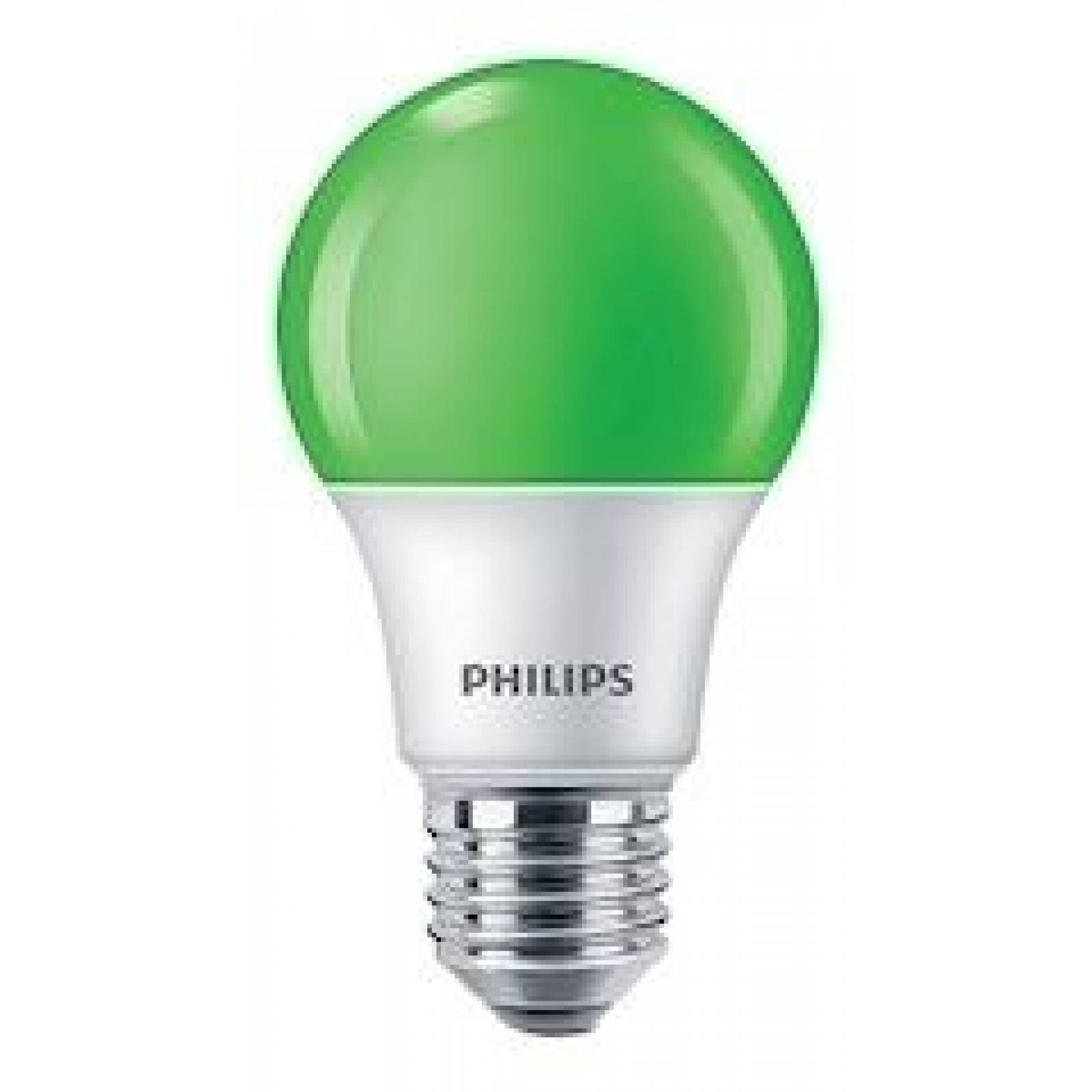 Foco Led A19 Philips 8 Watts Luz Verde