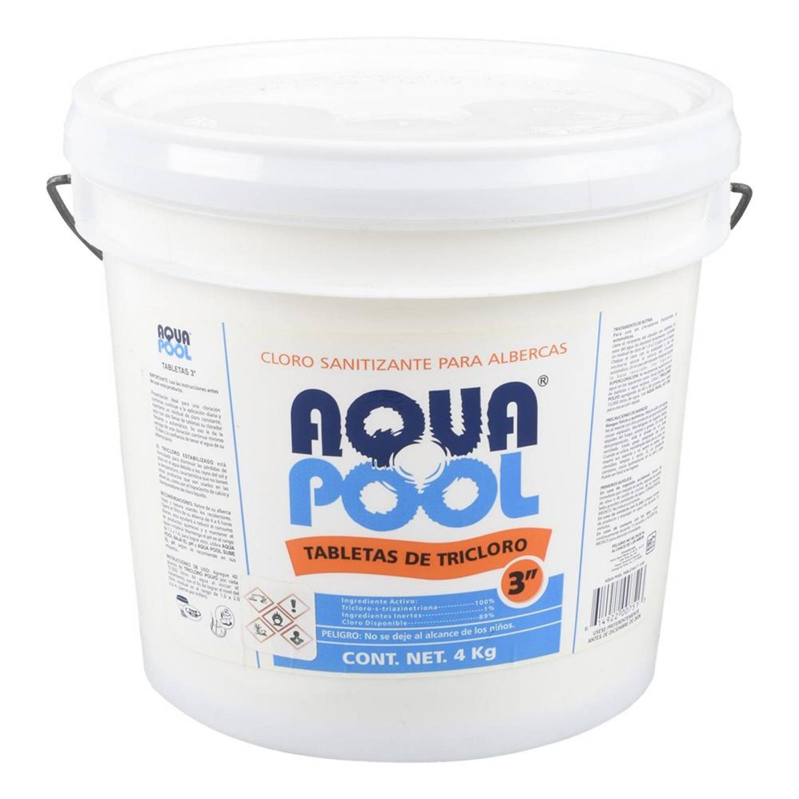 Tabletas De Cloro 3 Pulgadas 4 Kilogramos Aqua Pool