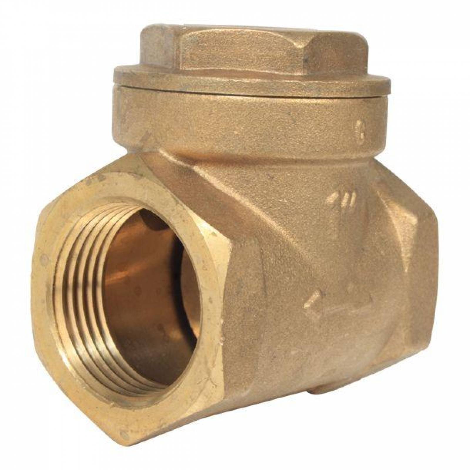 Válvula Check Horizontal 3/4 Dorado Mueller Comercial