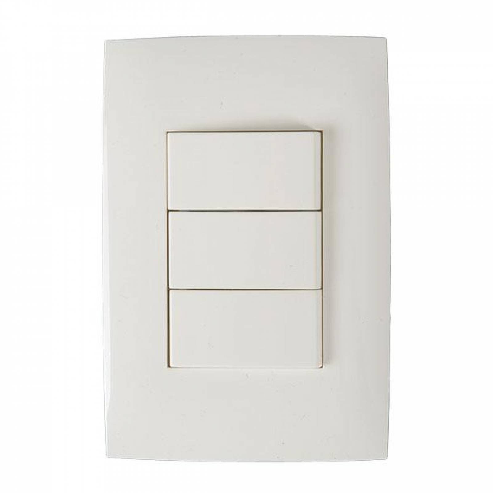 Placa Y 3 Apagadores Sencillos Blanco