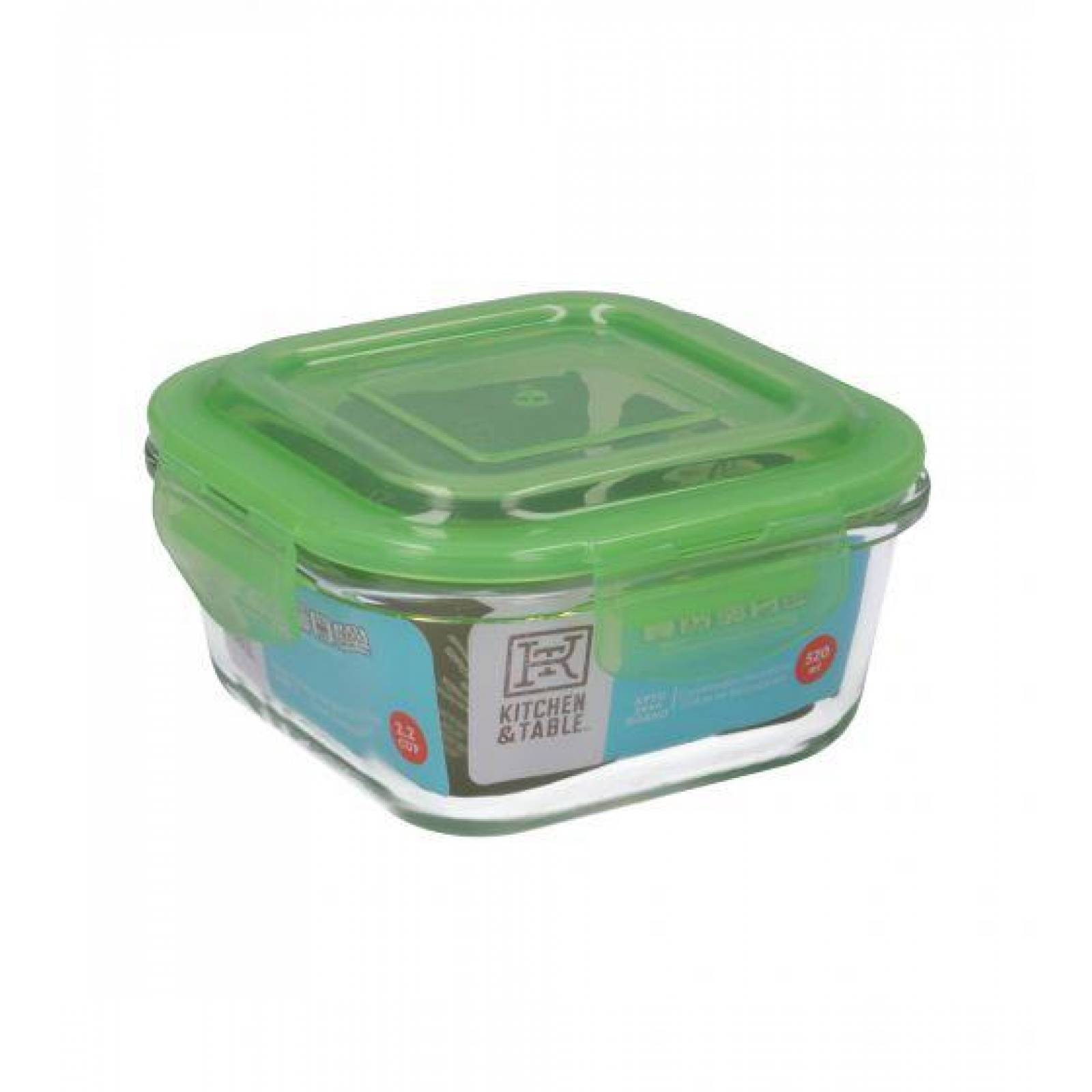 Hermetico Borosilicato Verde 2.2cup/ 520ml