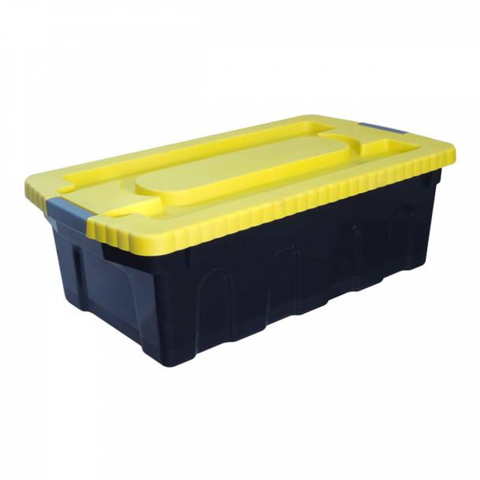 CAJA USO RUDO NEGRA 61 L CON TAPA Y BROCHES