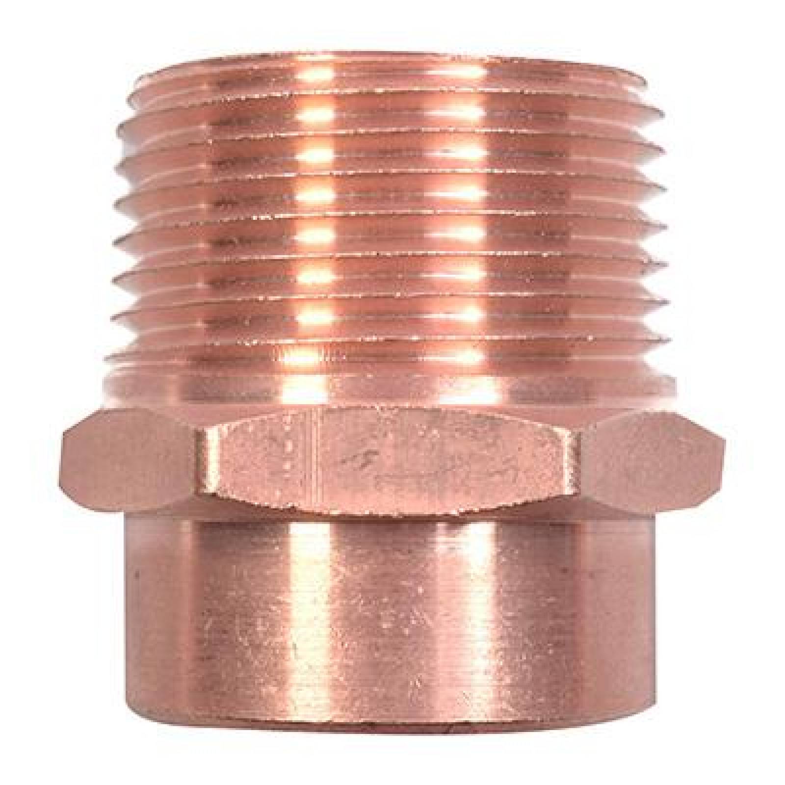 CONECTOR COBRE A ROSCA EXTERIOR DE 1 PULGADA BRONCE