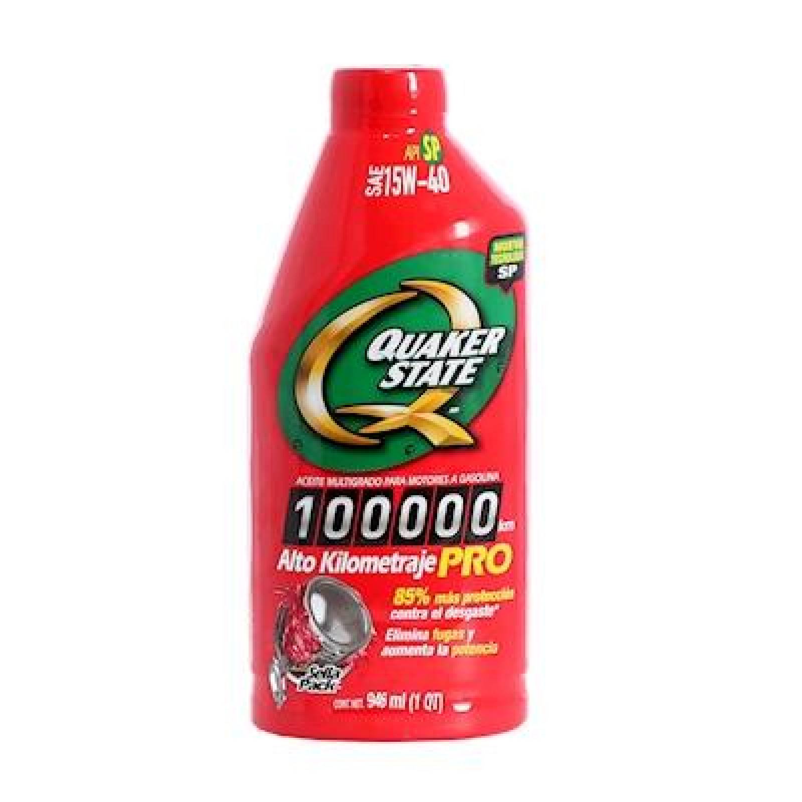 ACEITE MULTIGRADO ALTO KILOMETRAJE PRO 946 ML ROJO QUAKER STATE