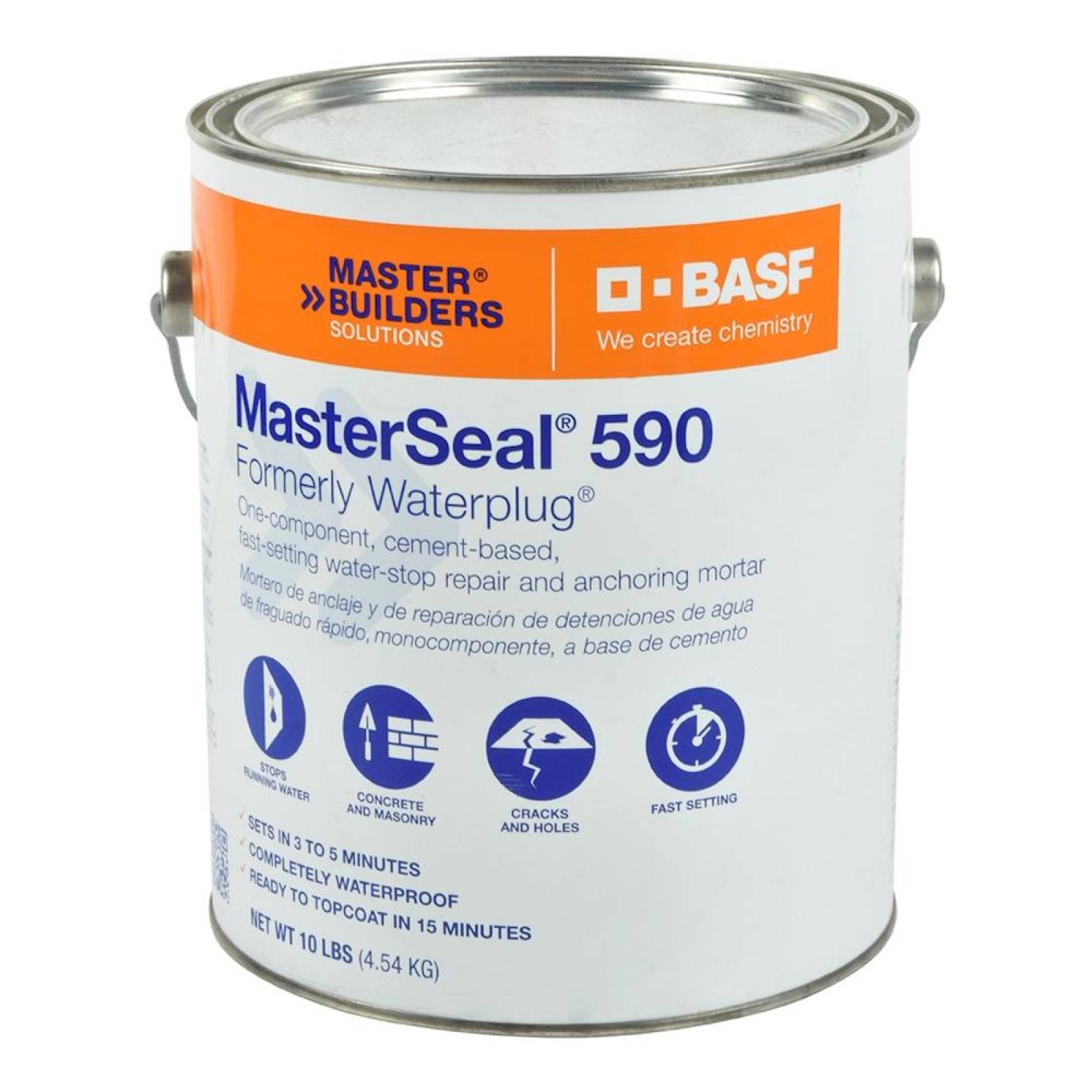 MORTERO MASTER BUILDERS MASTERSEAL 590 GRIS 4.5 KG