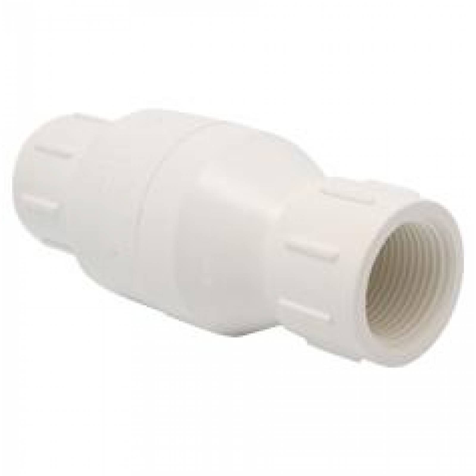 VALVULA CHECK PVC CEDULA 40 ROSCABLE 1/2 PULGADA