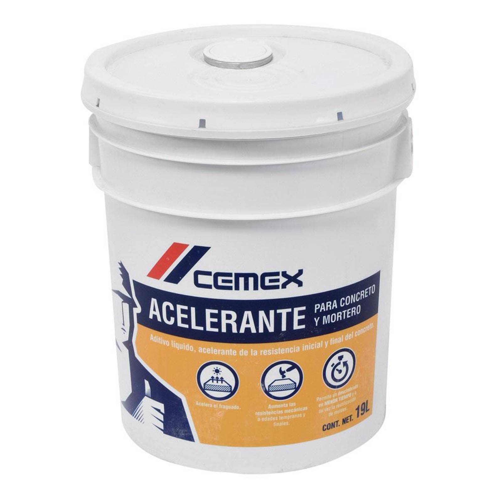 ADITIVO ACELERANTE PARA CONCRETO Y MORTERO 19 L BLANCO