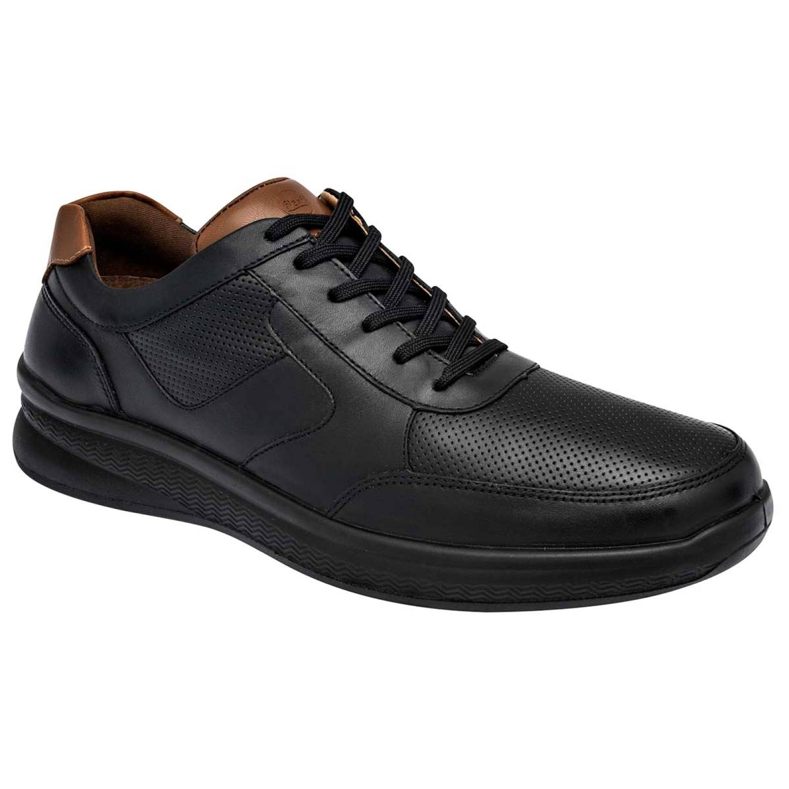 ZAPATO CASUAL FLEXI 408204 Color Negro para Hombre Tx3