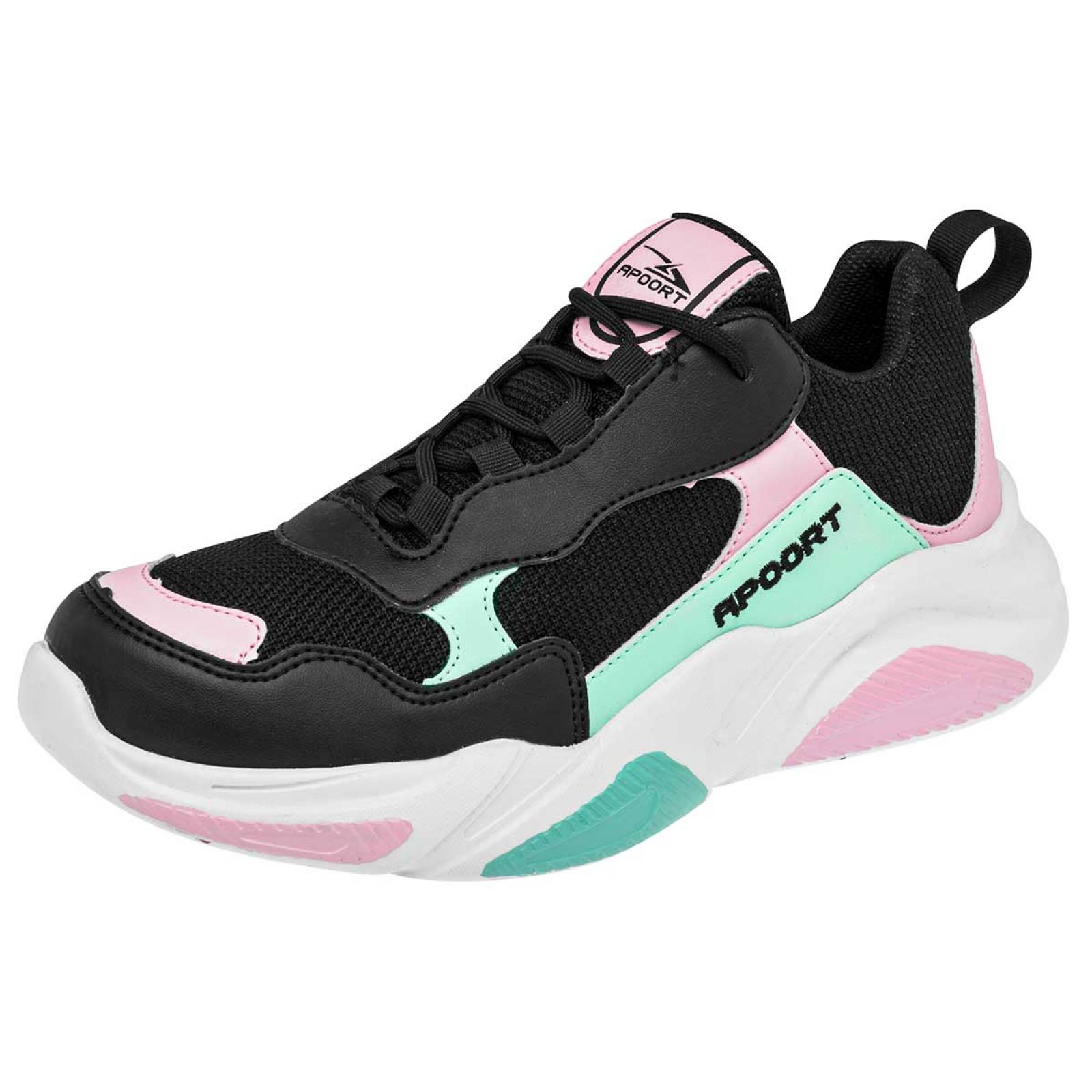 TENIS URBANO APOORT D39 Color Negro para Mujer Tx3