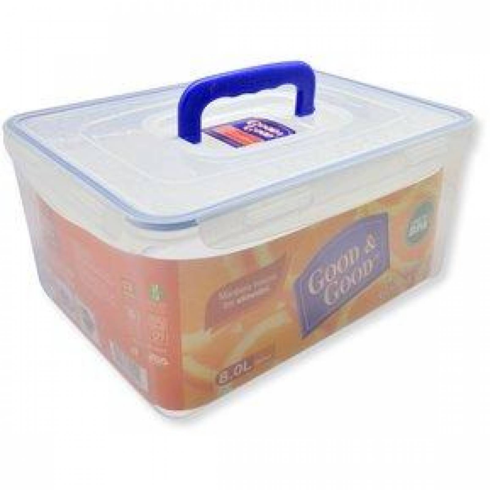 Recipiente con tapa hermética con asas 8L