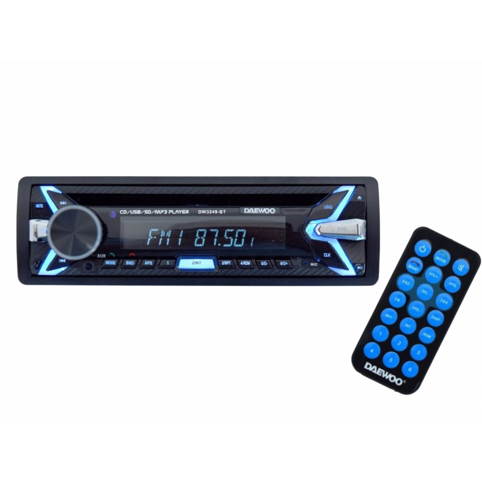 Autoestereo Daewoo CD, Bluetooth, USB Desmontable