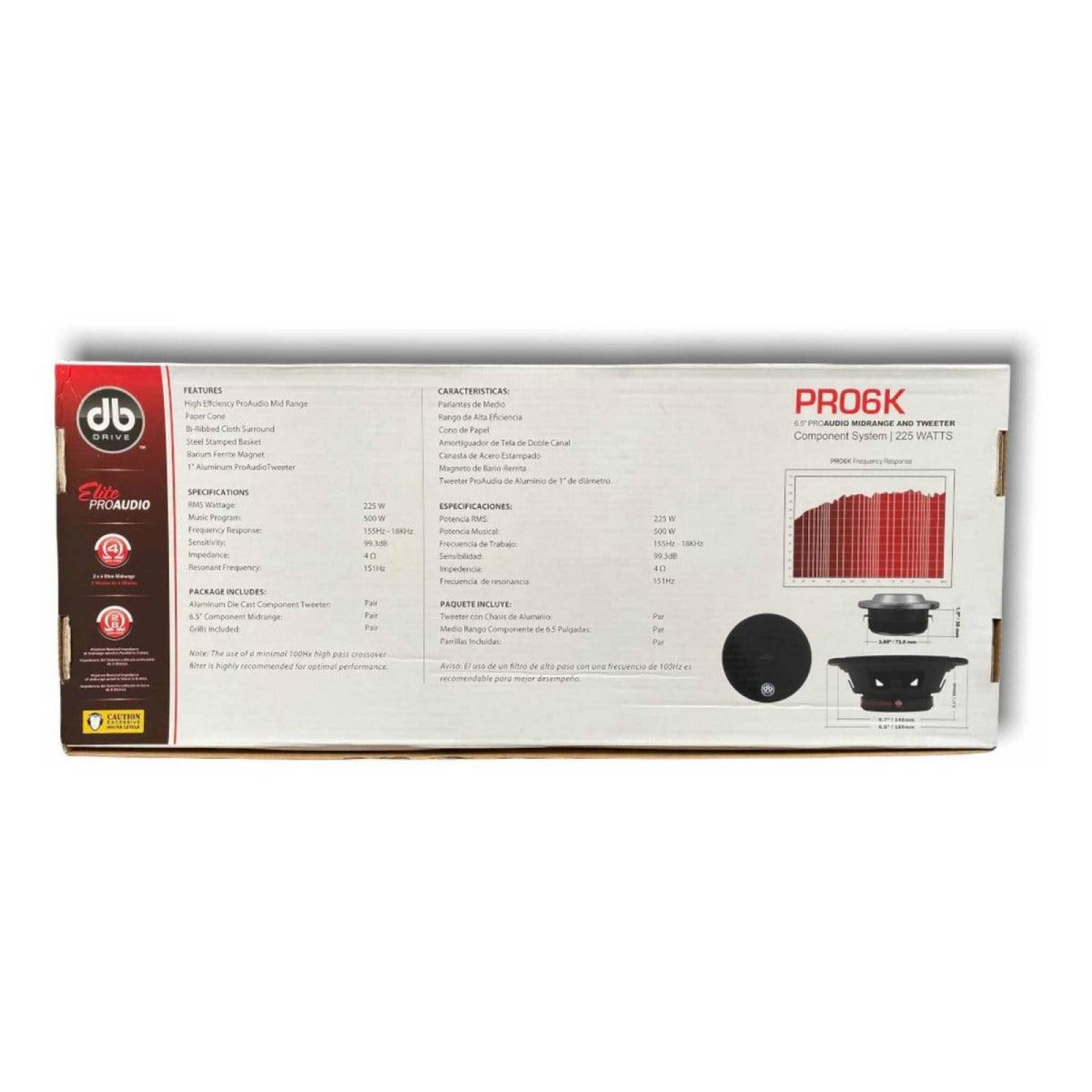 Set de Medios Rangos DB Drive PRO6K 500 Watts 6.5 Pulga ...