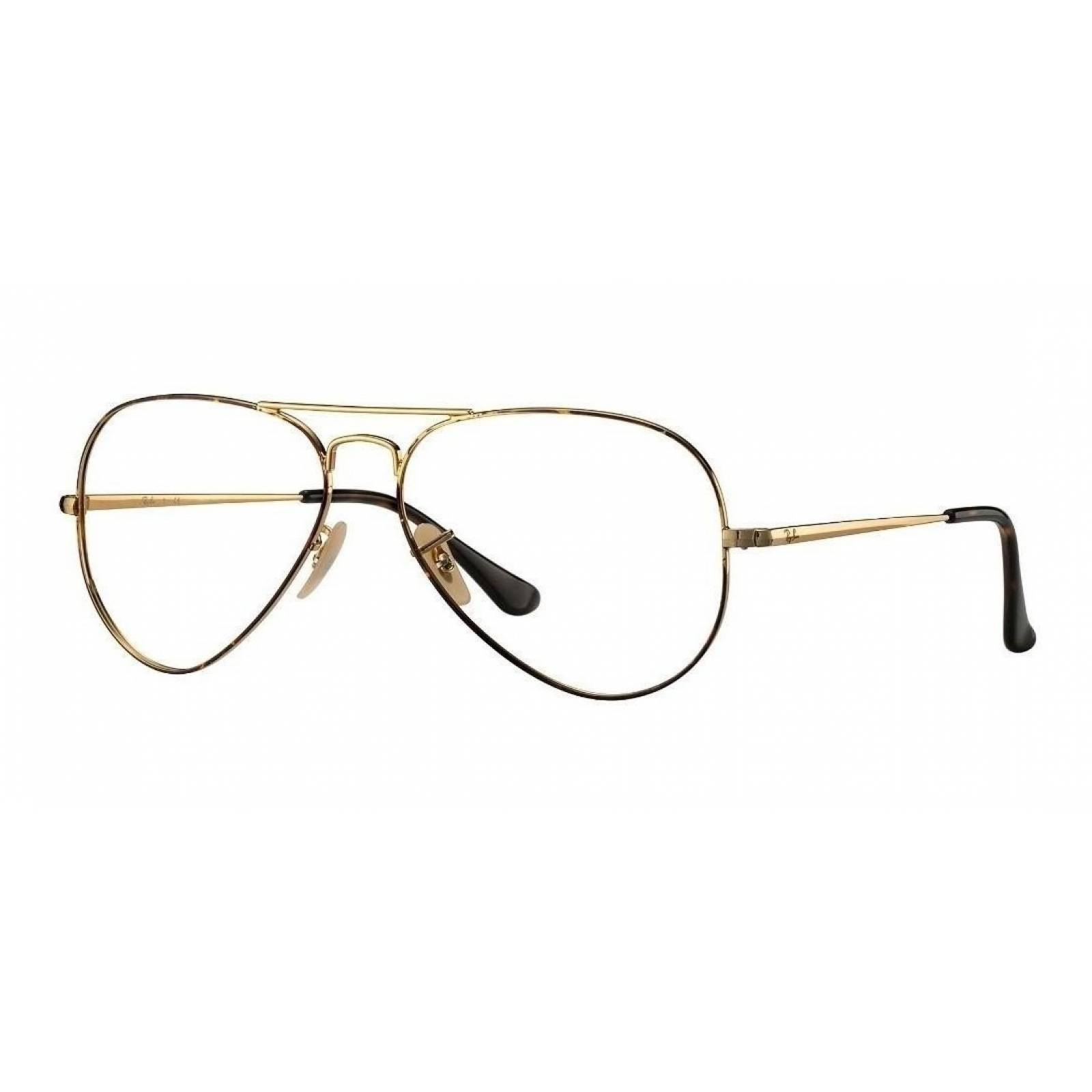 Ray Ban Oftalmico Rb6489 2945 Aviator Dorado Carey Gota
