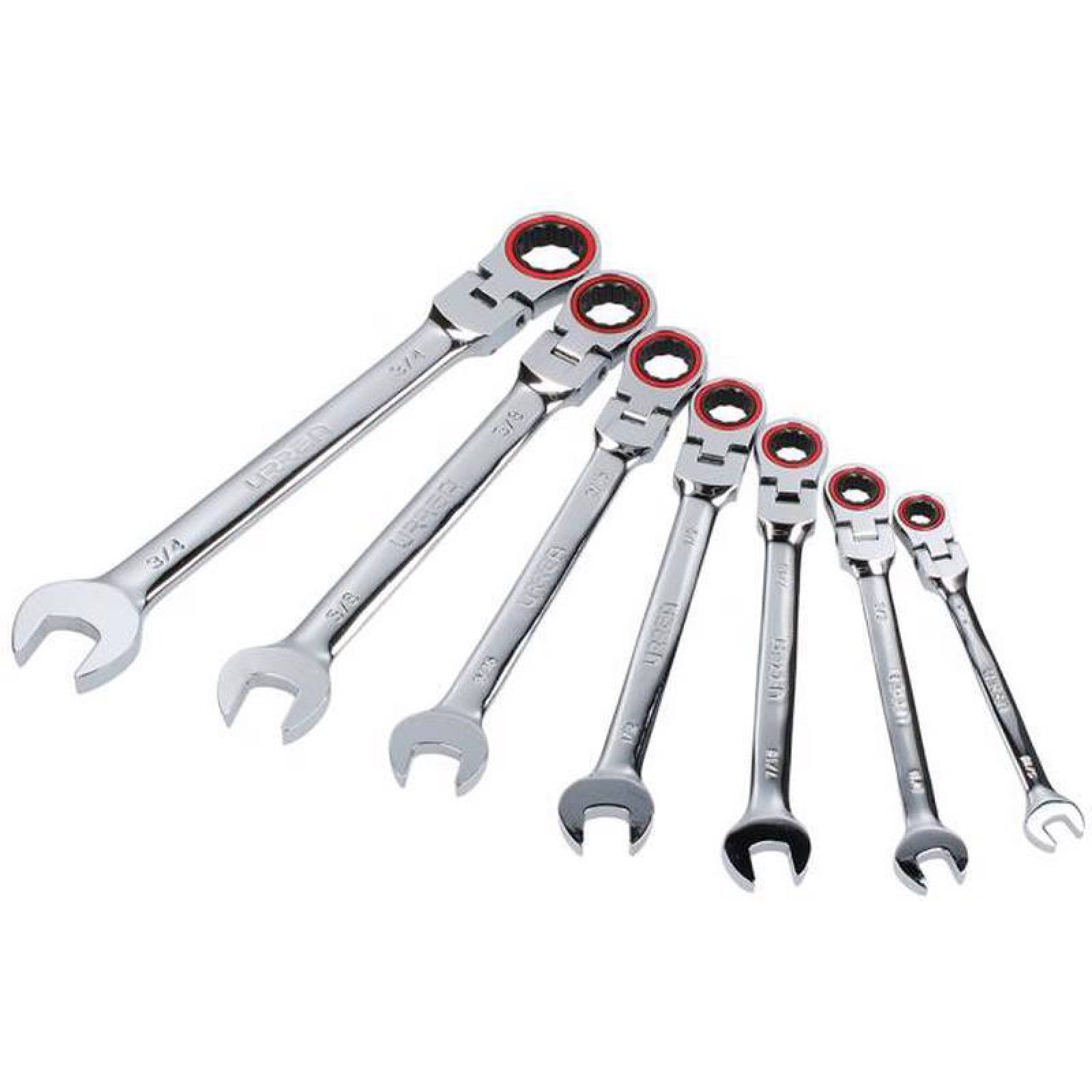 Juego 7 llaves combinadas matraca 12MF7 - Codigo: 12MF7 - Marca: Urrea