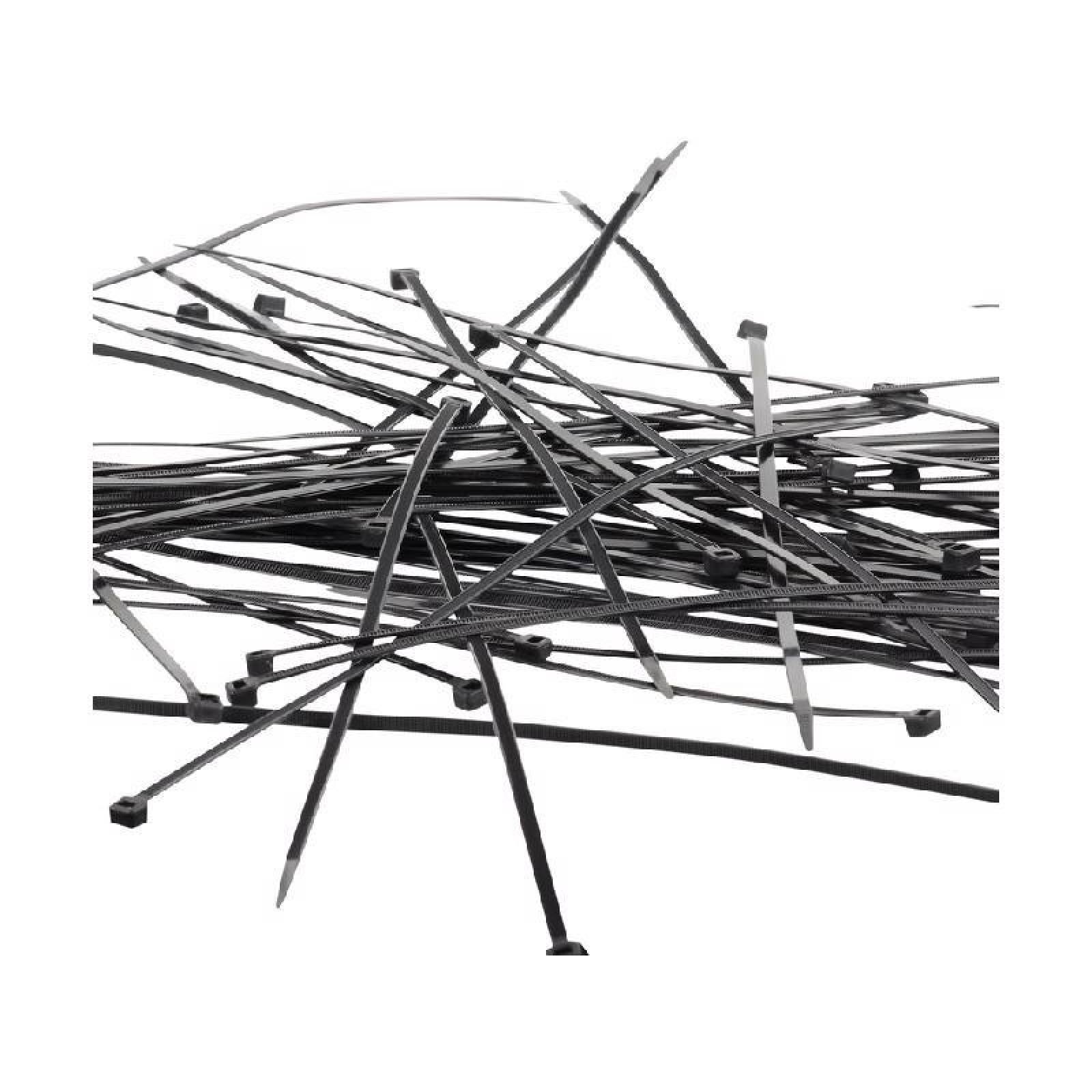 Cinchos De Plástico 4.6x370 Mm, 100 Pzas, Negro