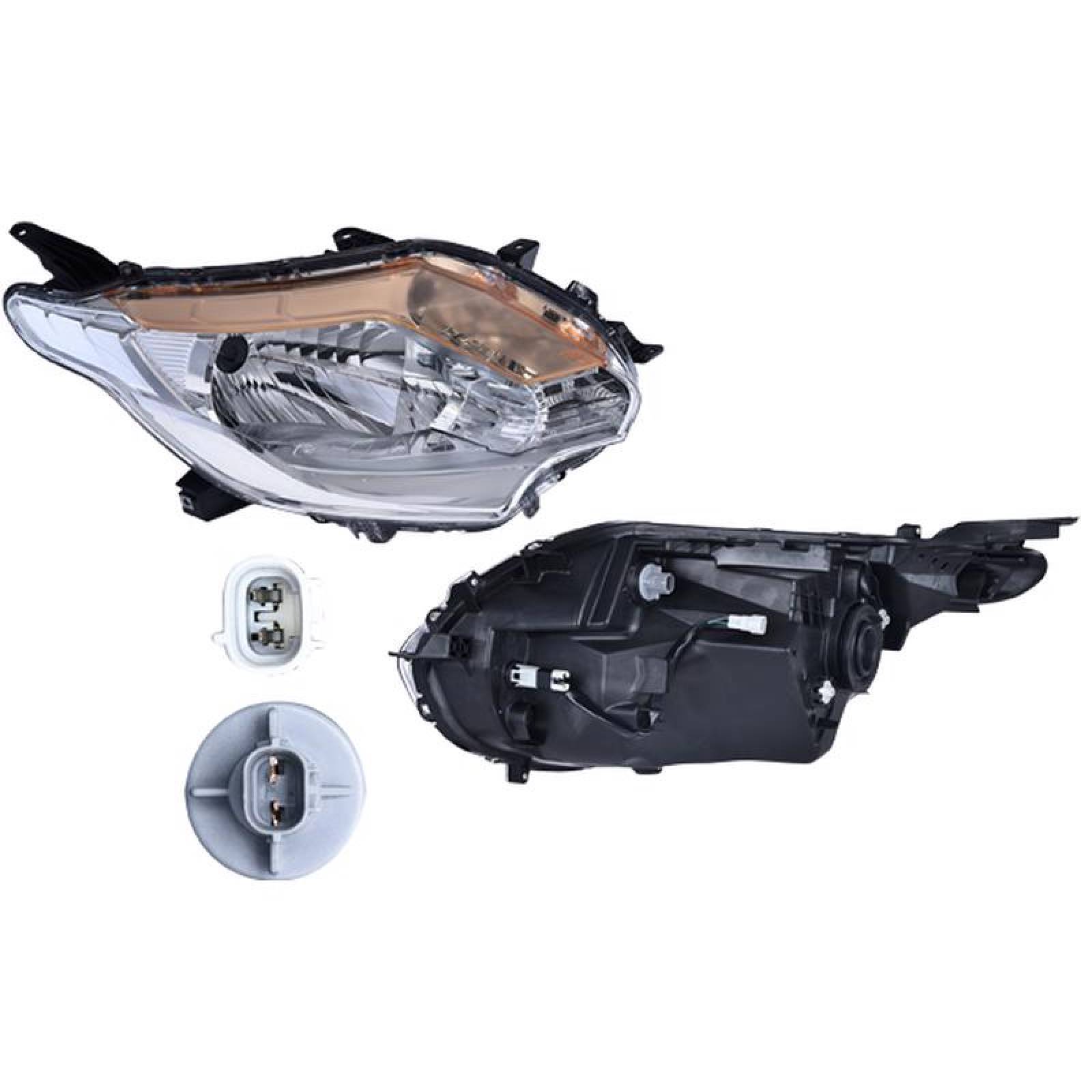 Faros compatible con Mitsubishi L200 2016-2017 - Fondo Cromado para ...