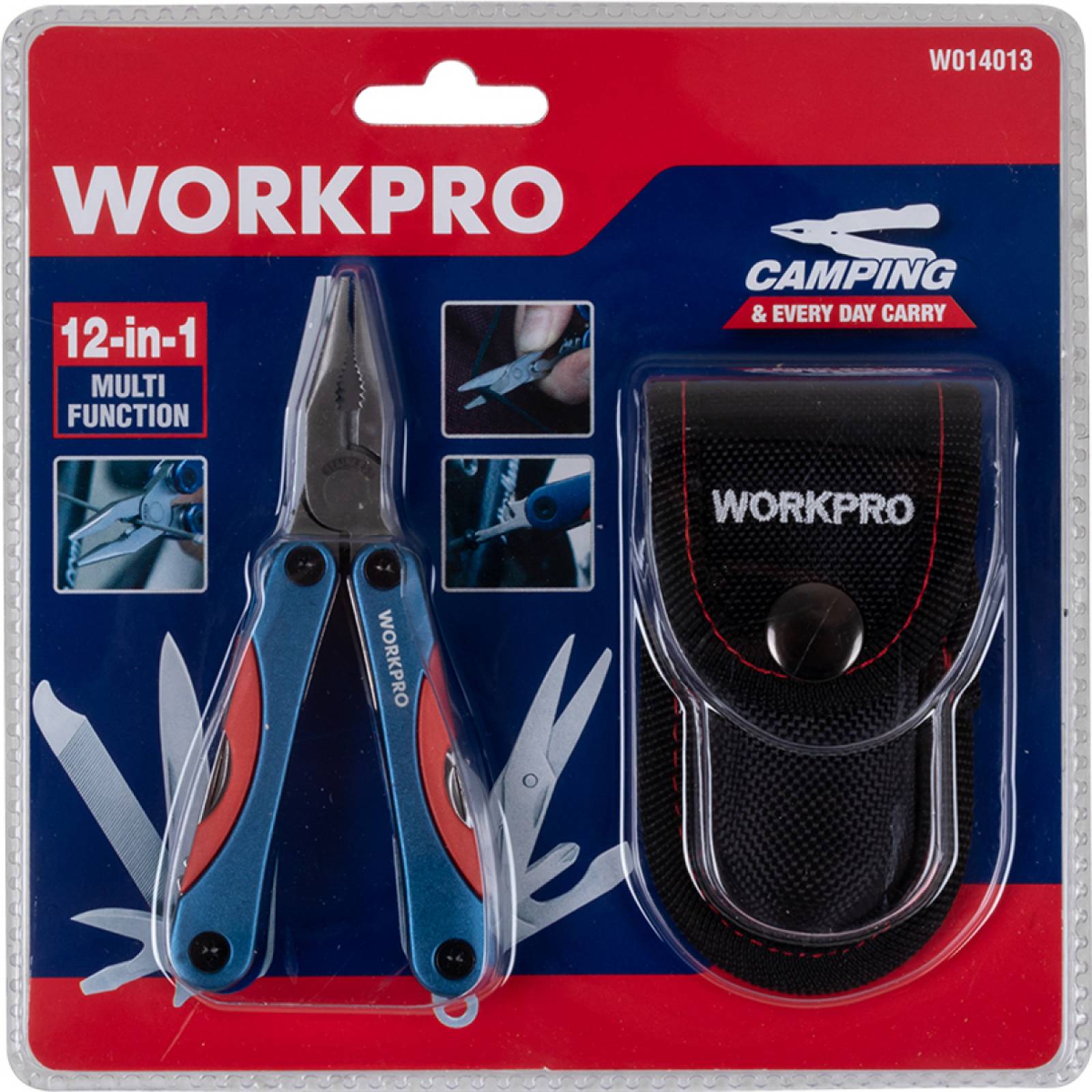 Navaja Multifuncional Mango Azul 12 En 1 Workpro