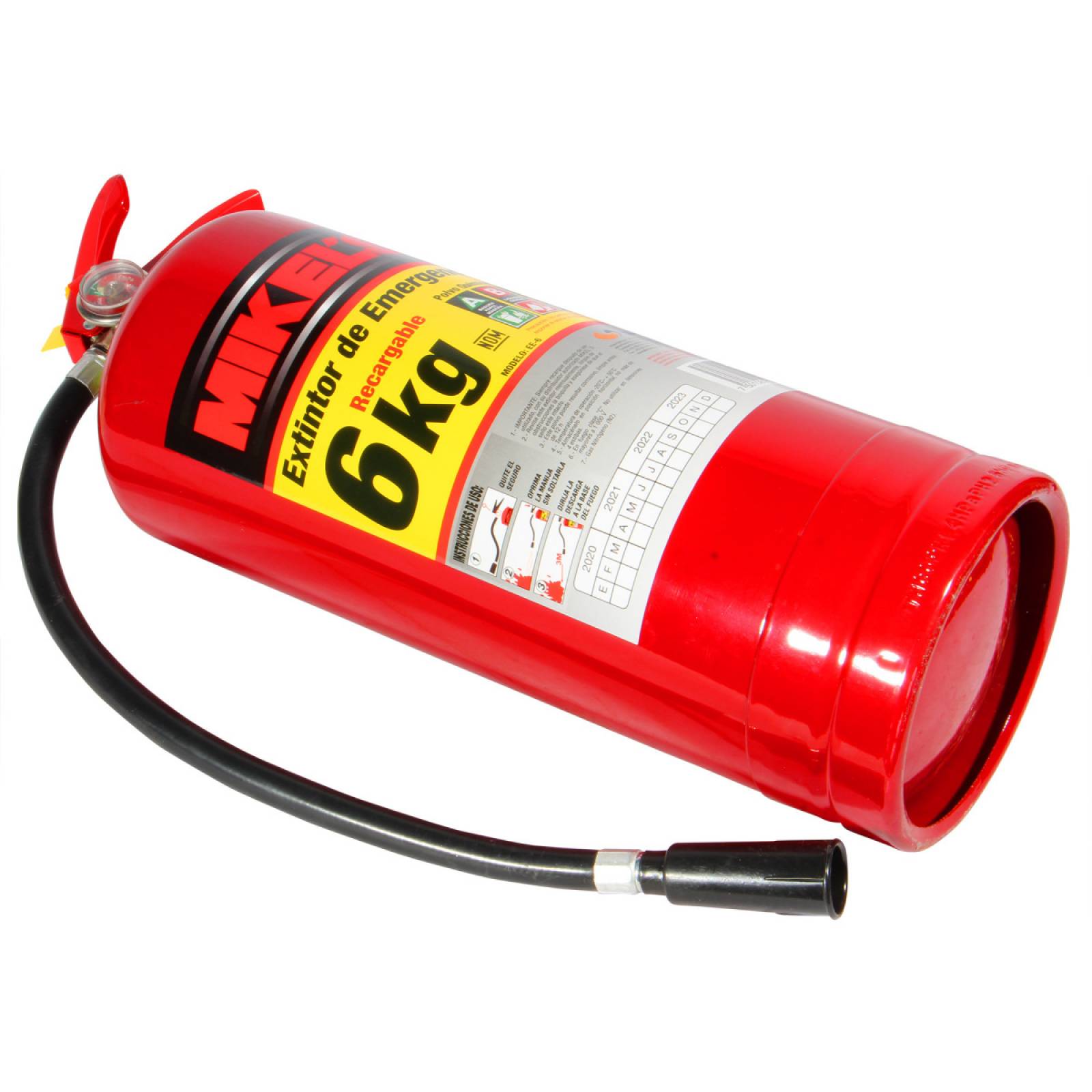 Extintor de emergencia recargable 6 kgs