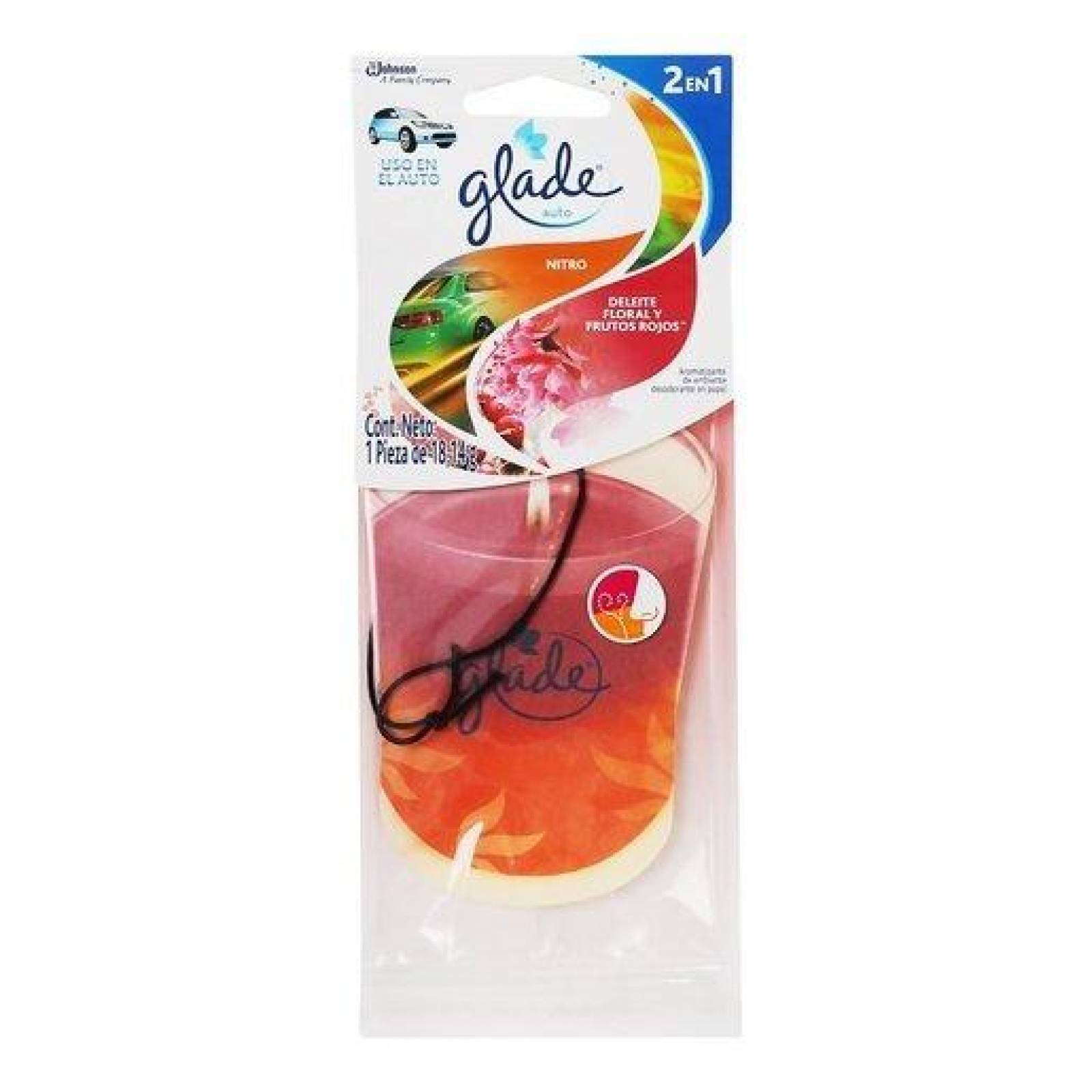 Aromatizante carro papel fr. Rojos glade 18.14g scj-307626