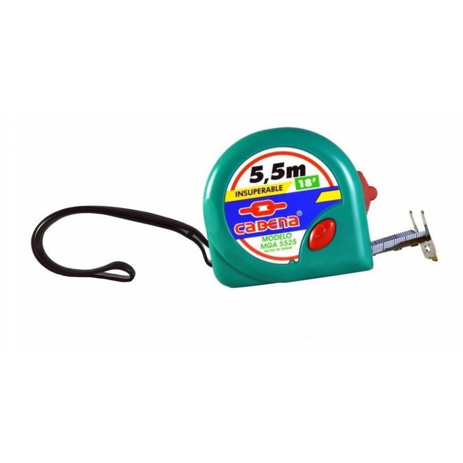 Caja de 12 piezas flexometro cadena 5.5 metros mga-5525