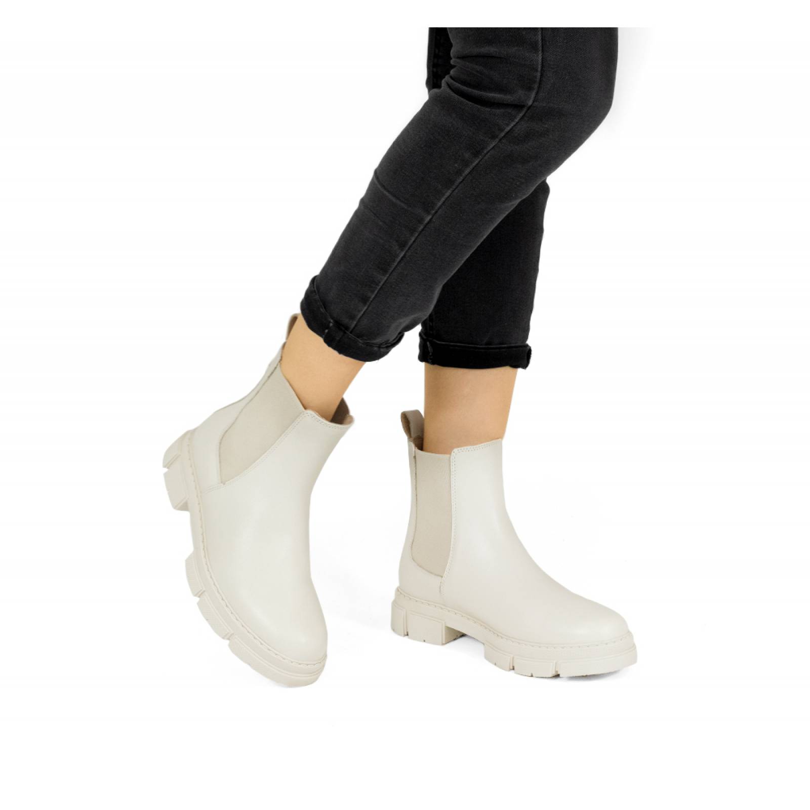 BOTIN DAMA FLEXI LECHERO BEIGE PIEL 124604