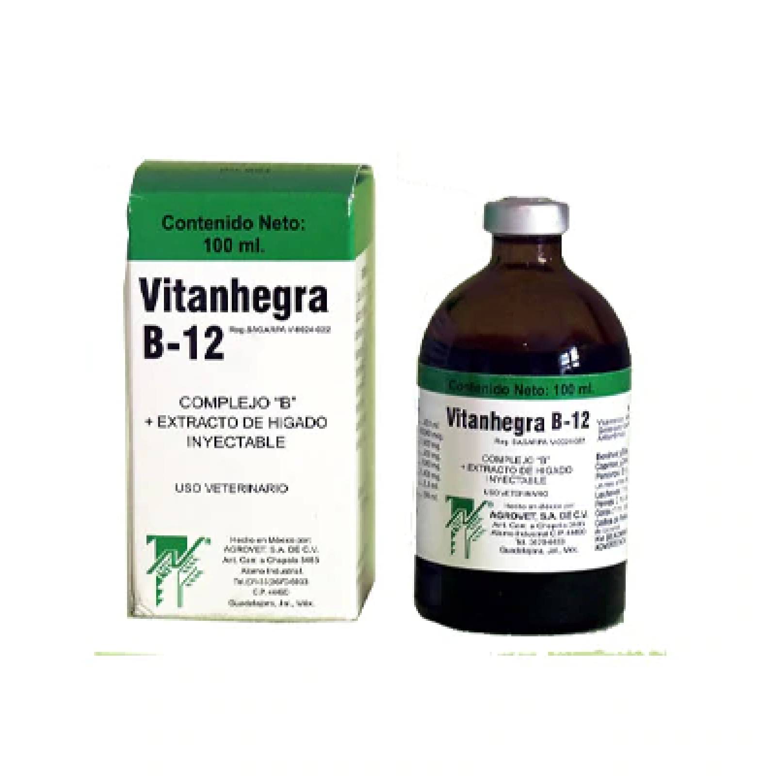 Alimento Vitanhegra B-12 100ml Aves Bovino Equino Perro Envi