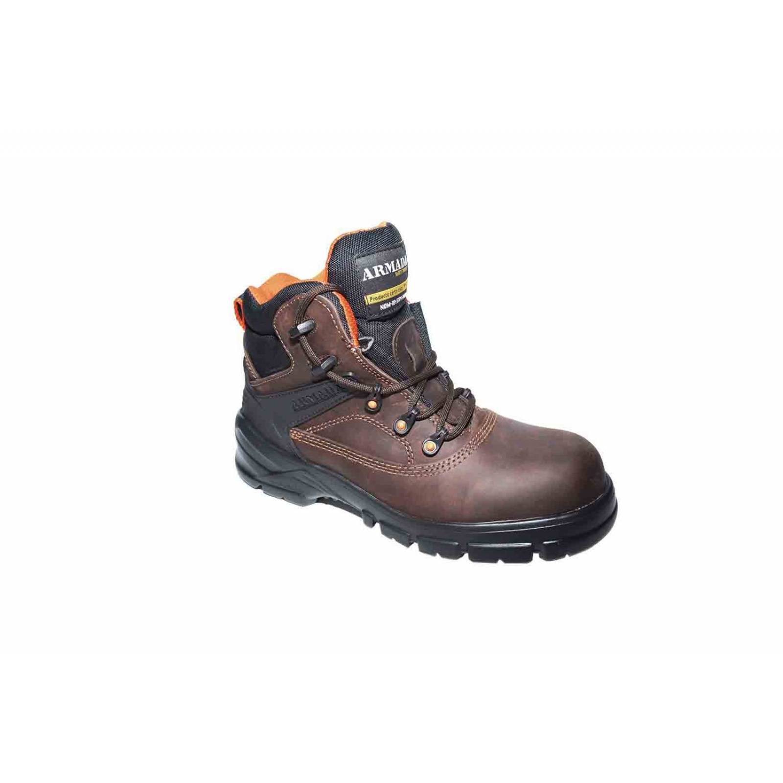 Bota Industrial Caballero Armada 5045 Piel Café Casco Dieléctrico