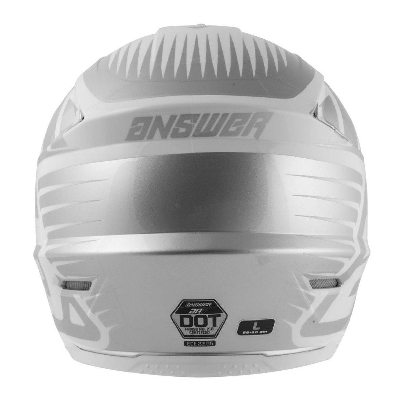 Casco Moto Cross Answer Ar1 Edge Gris / Blanco