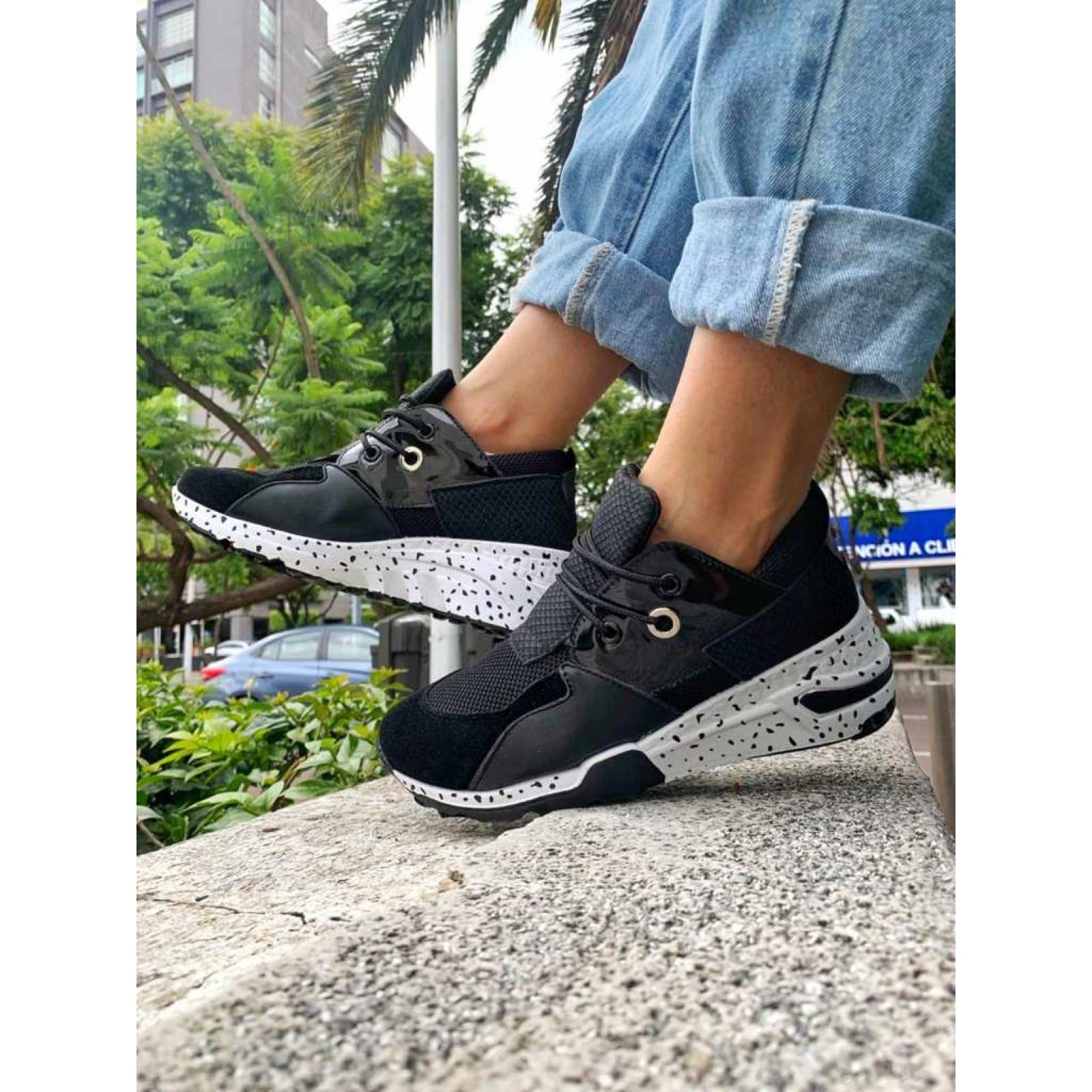 Tenis Sneakers Casual para Dama Hanna MX Galaxy Black