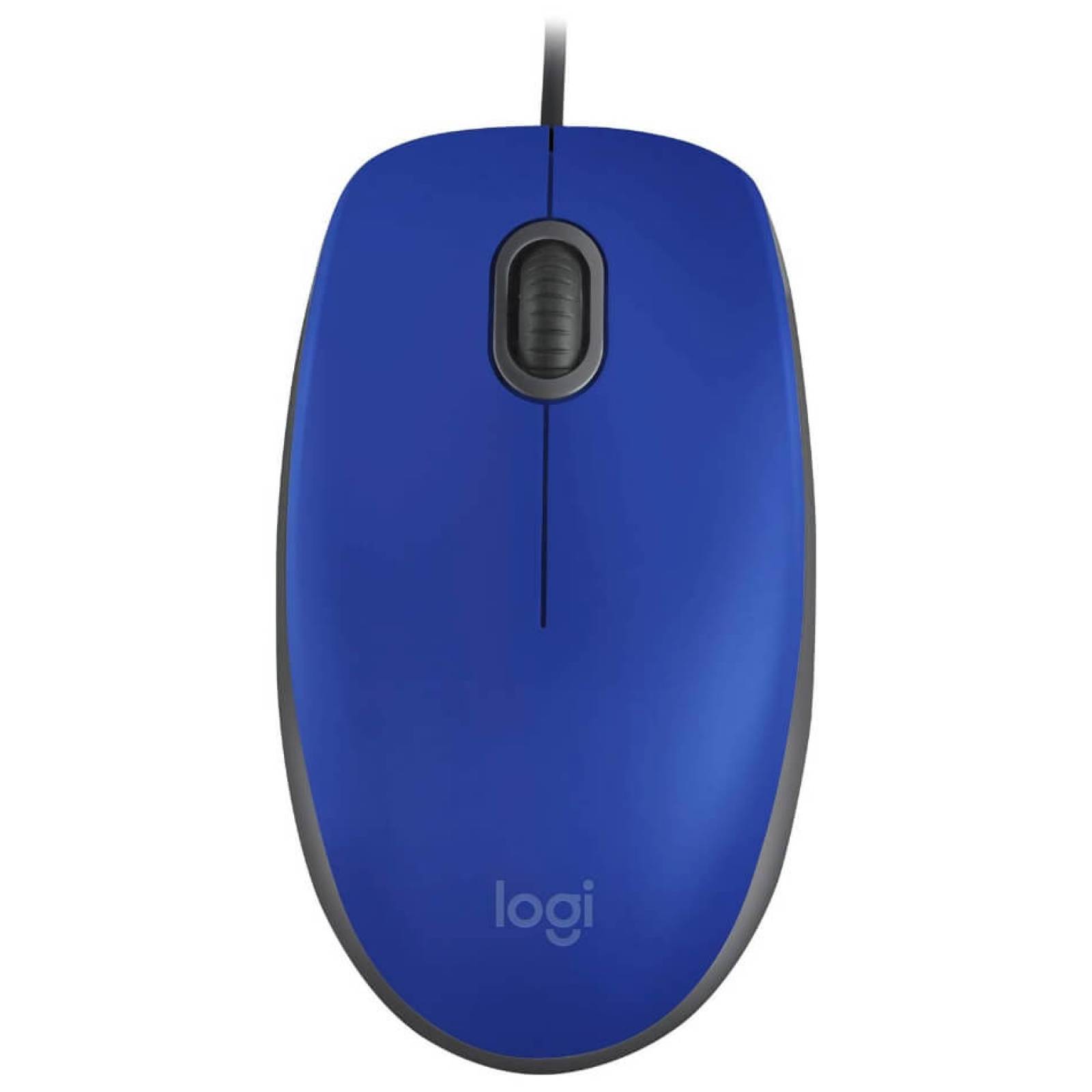 Mouse Logitech M110 Color Azul Alámbrico Óptico 1000 Dpi