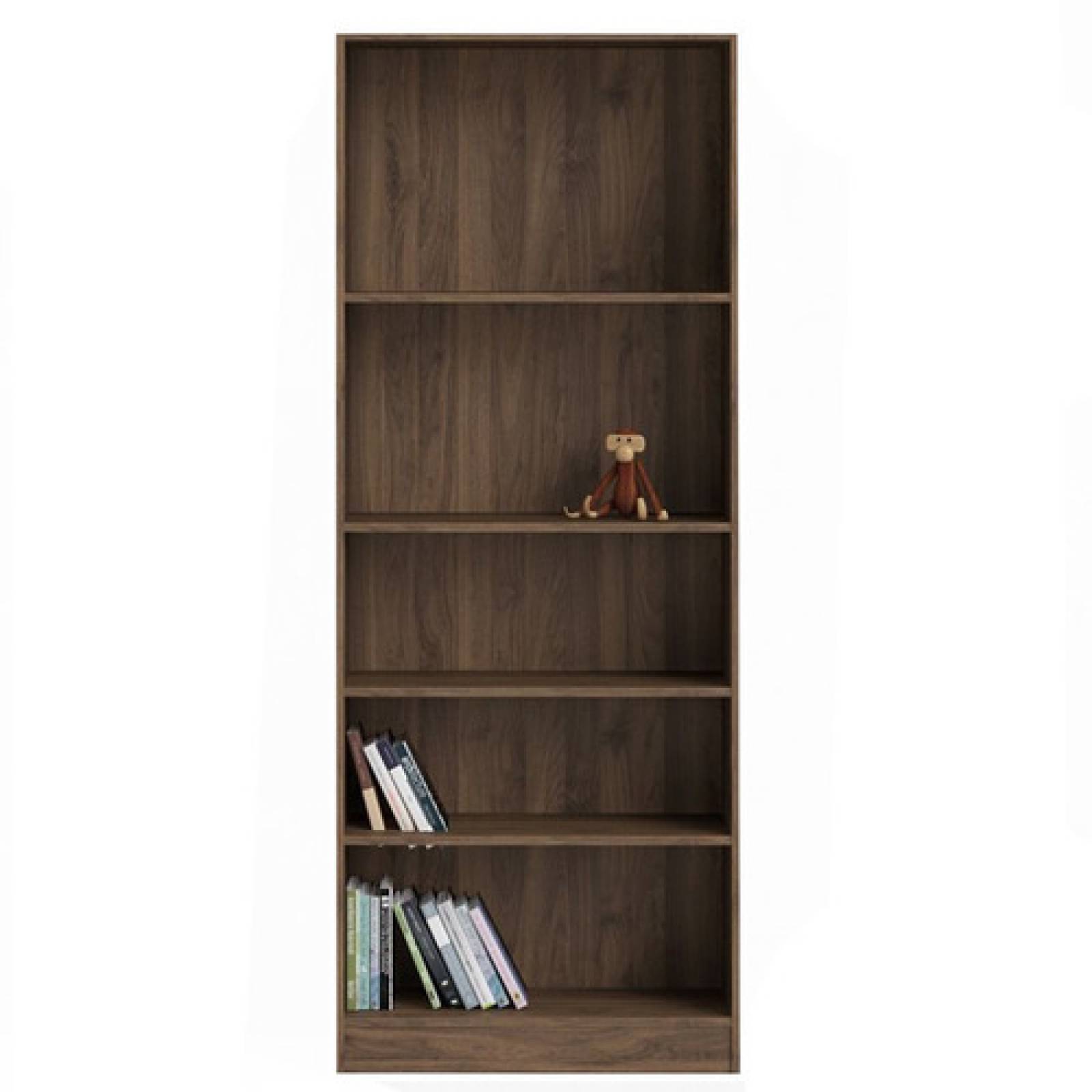 Librero Estilo Rustico Con 5 Estantes Tugow