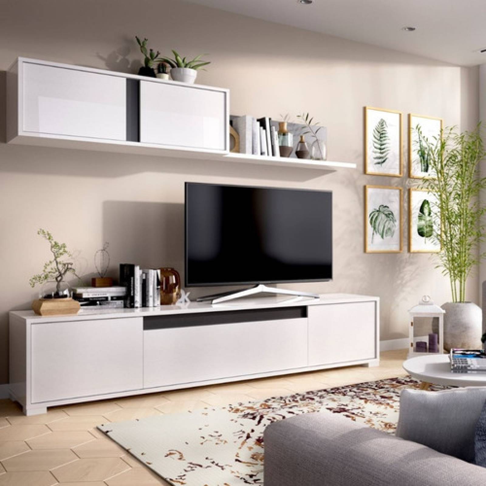 Centro De Entretenimiento Tv 75 Pulgadas Tugow