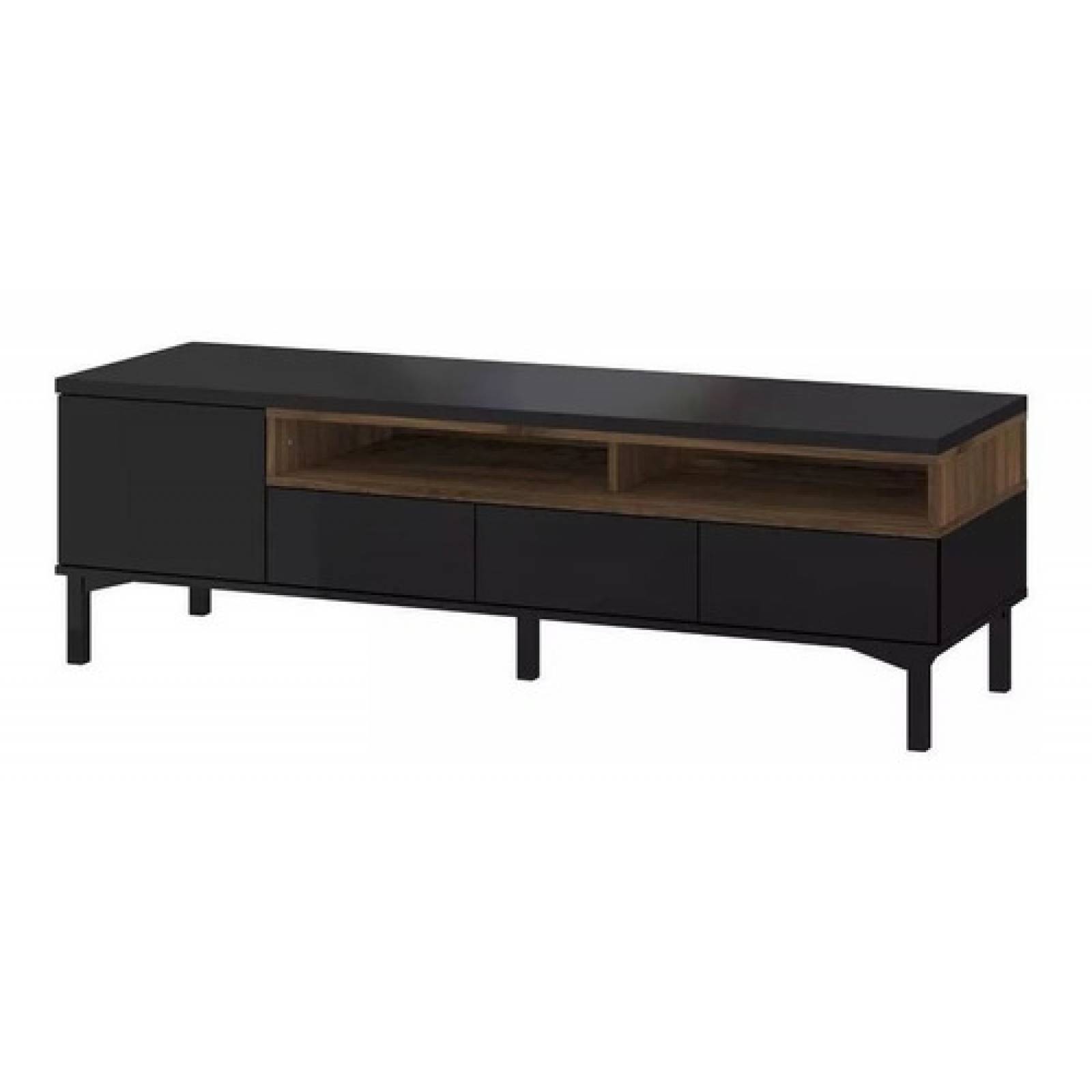 Mueble Para Tv Negro Moderno Tugow Con Envío Gratis
