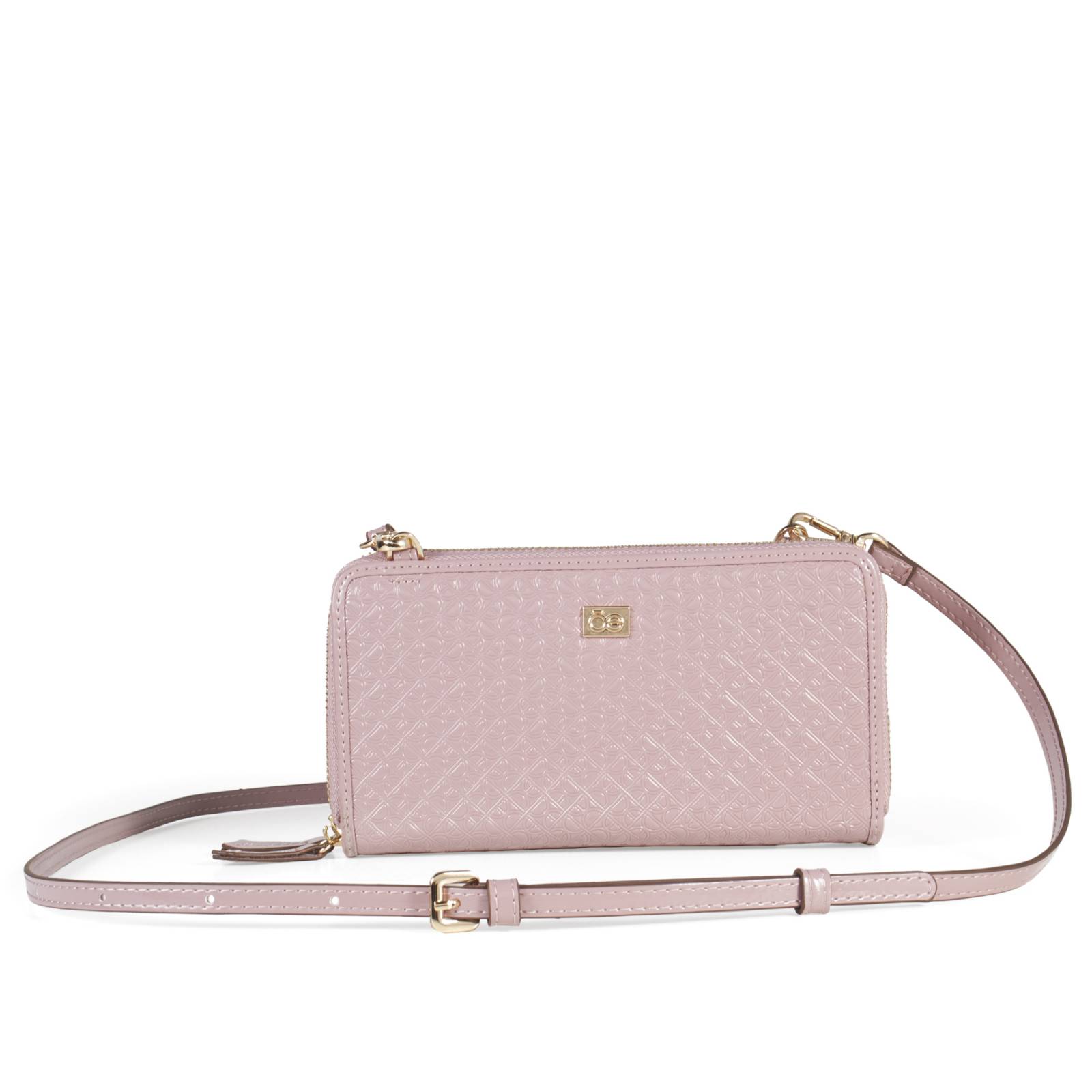 Cartera Grande Charol Doble Uso color Rosa