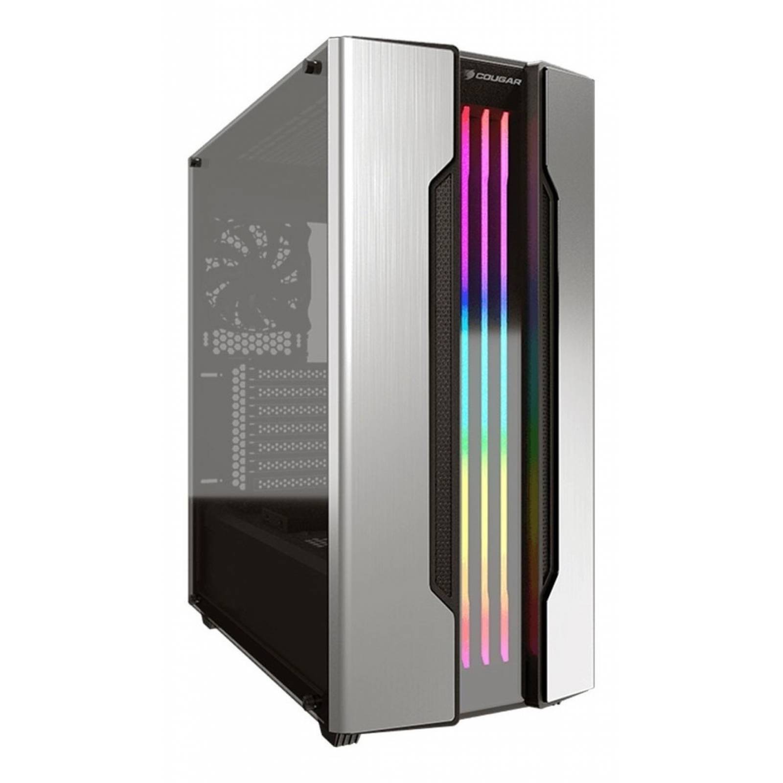 Gabinete Cougar Gemini M Silver Rgb Cristal Templado